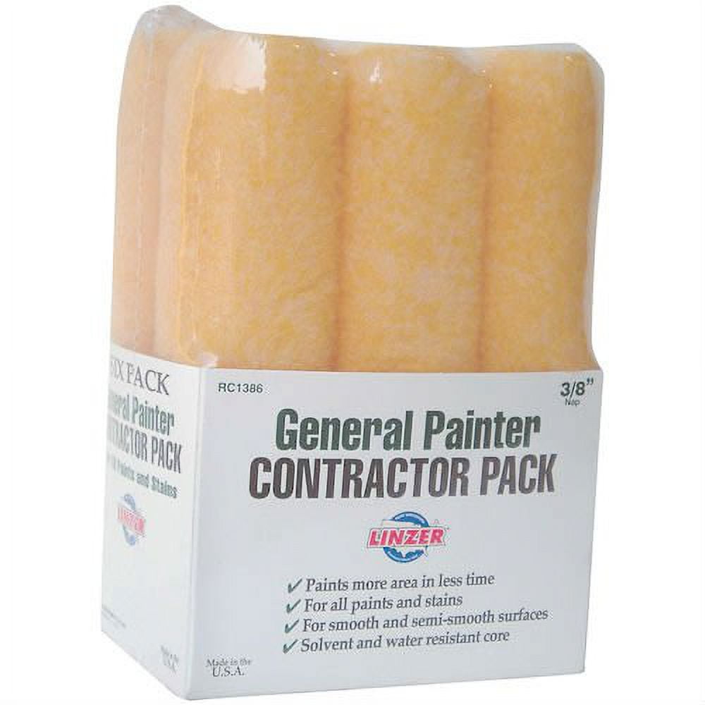 Linzer RC1386 Paint Roller Cover Set, 3/8" x 9" - Walmart.com