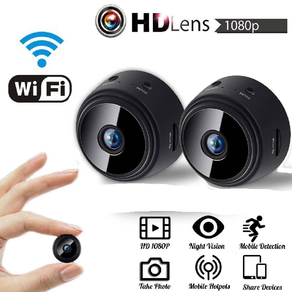Linzercin 2 PCS Mini WiFi Camera, 1080P HD, Night Vision, Phone App ...