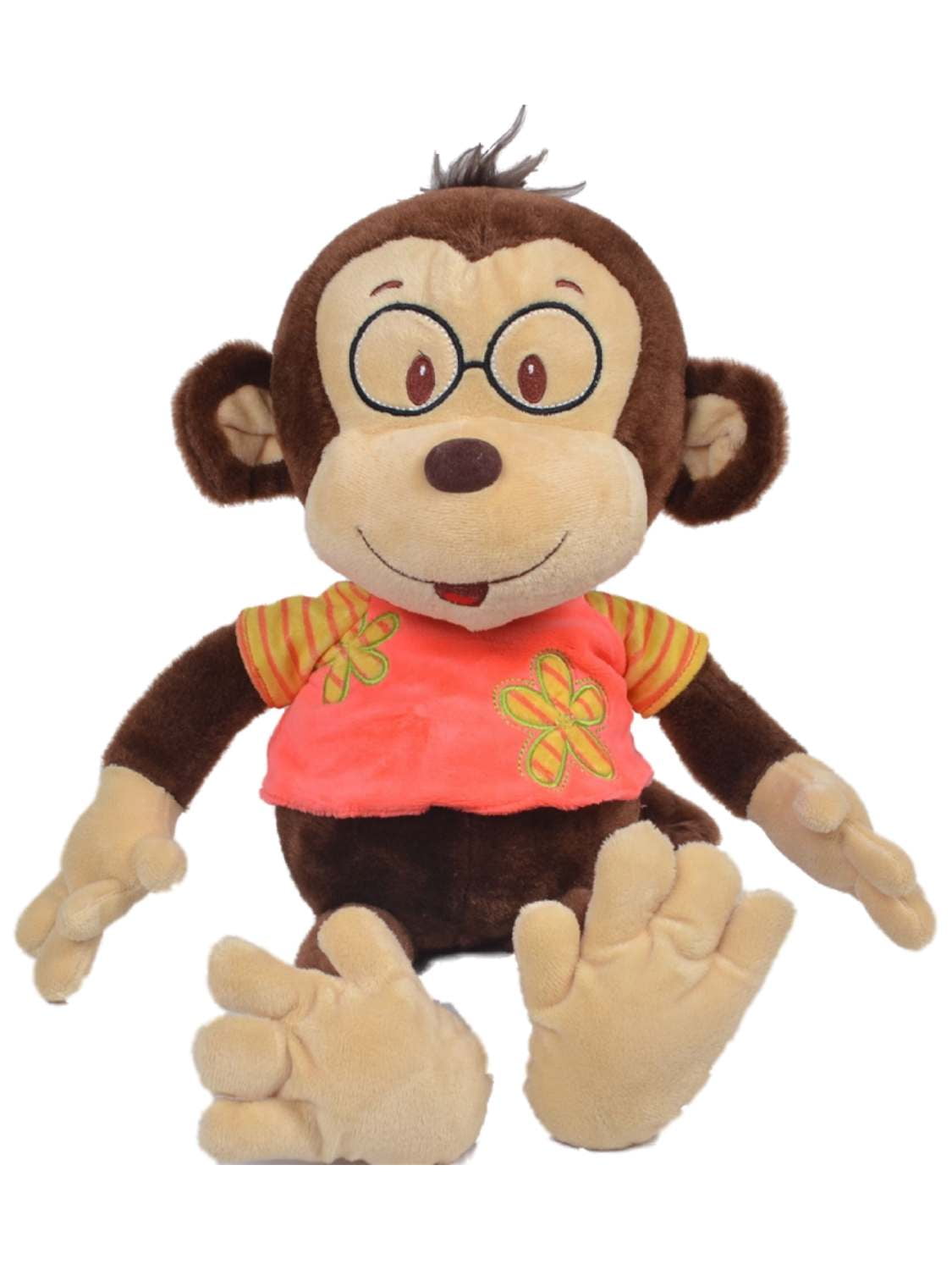 Linzy Toys Plush Owen The Monkey With T-Shirt 18" Jungle Ape Stuffed ...