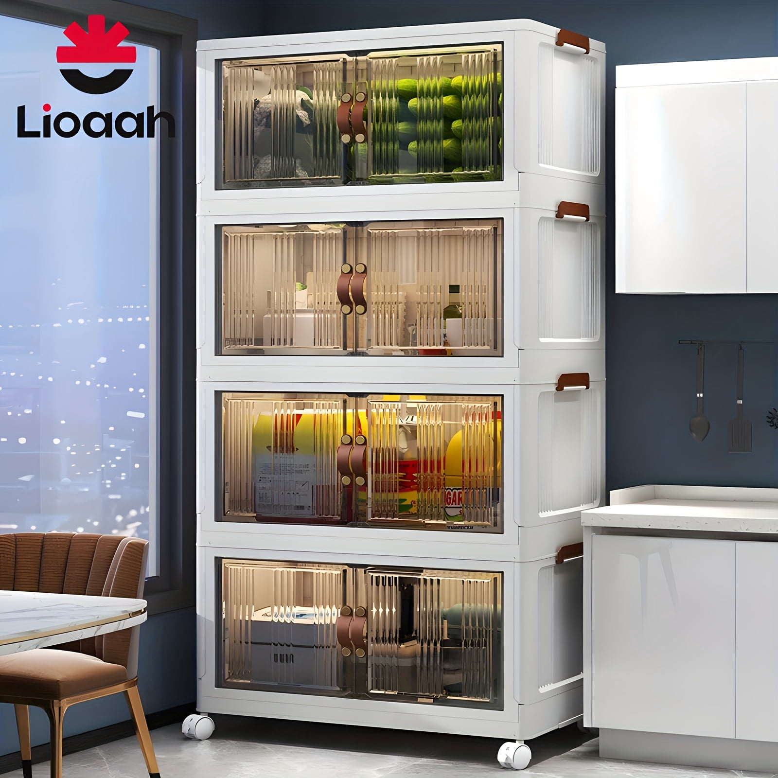 Lioaah Foldable Multi-Layer Storage Rack - Leak Proof, Large Capacity ...
