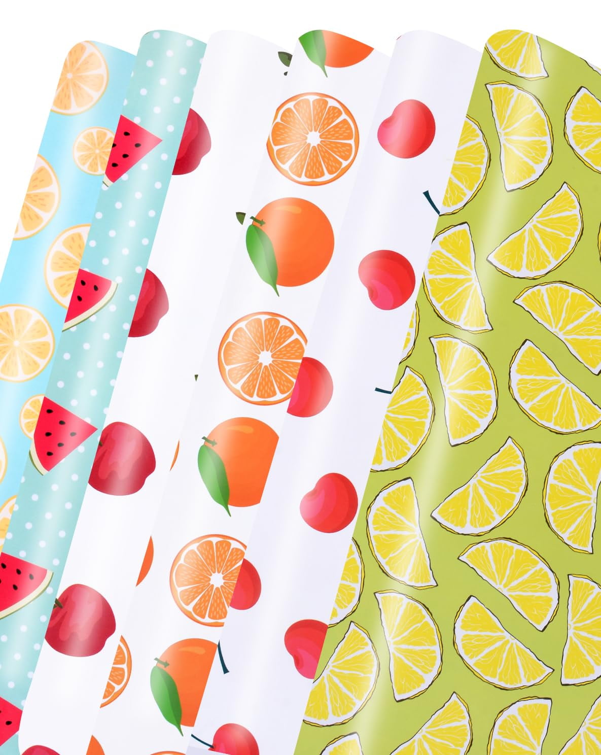 Liobelon 12 Sheets Fruit Wrapping Paper, Cherry Watermelon Paper Sweet ...