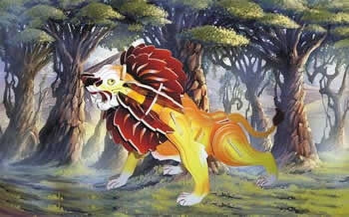 Lion 3D Puzzle Colored by Puzzled Inc - Walmart.com