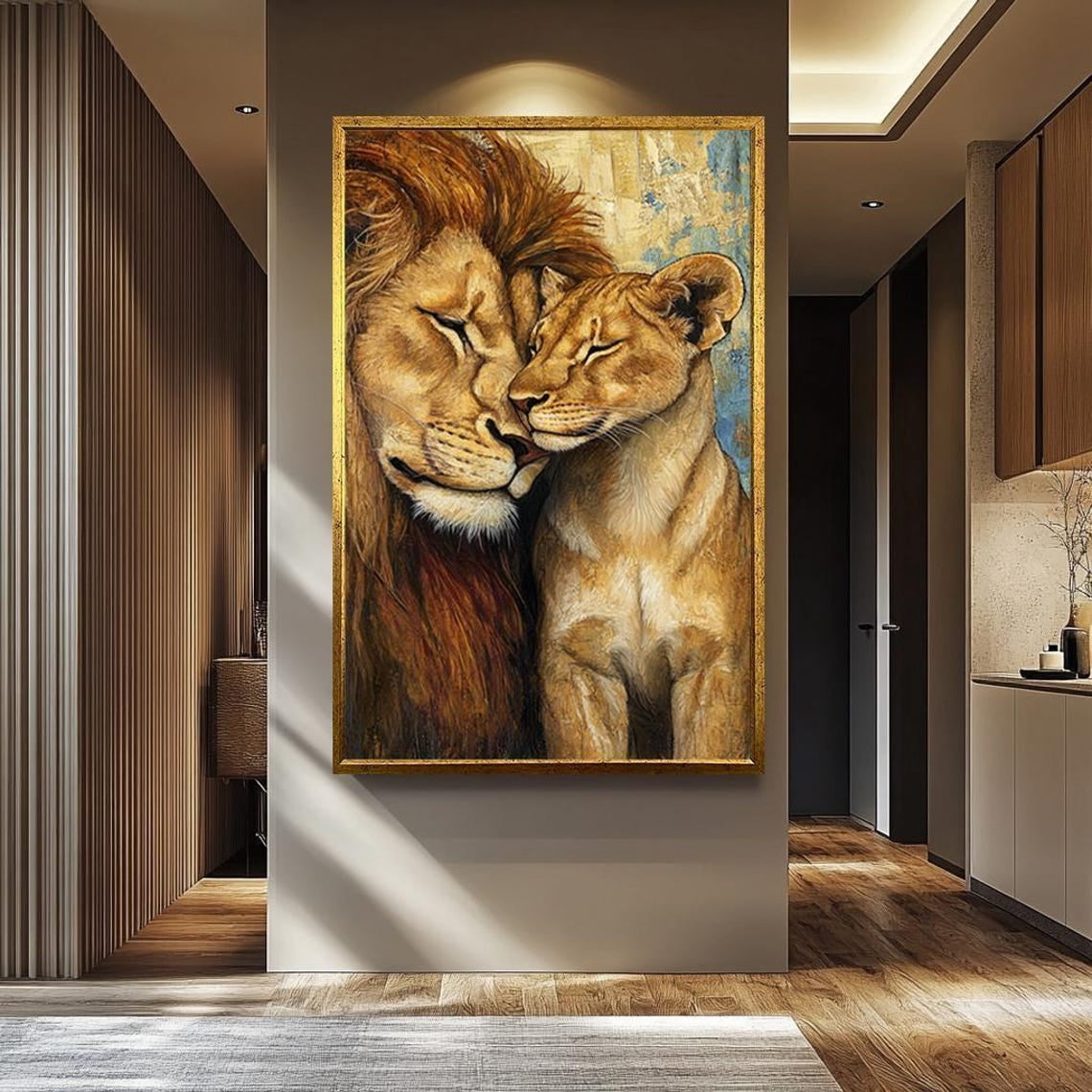Lion And Lioness Wall Art