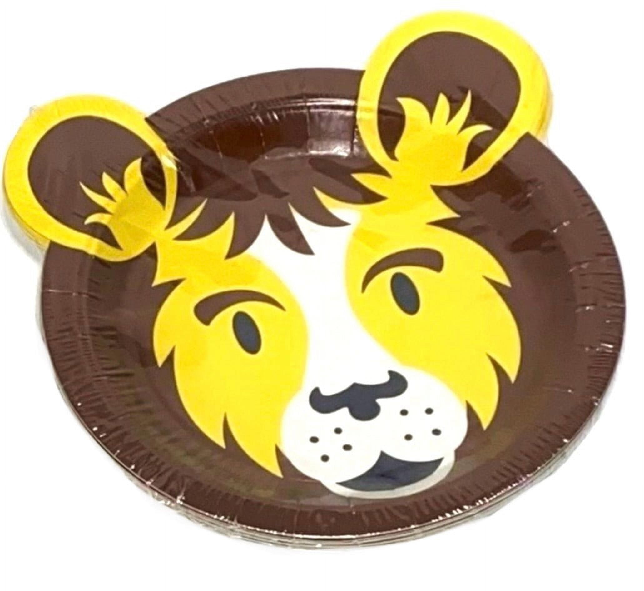 Lion Animal Safari Shaped Disposable Party Decor Paper Plates - 28 ...