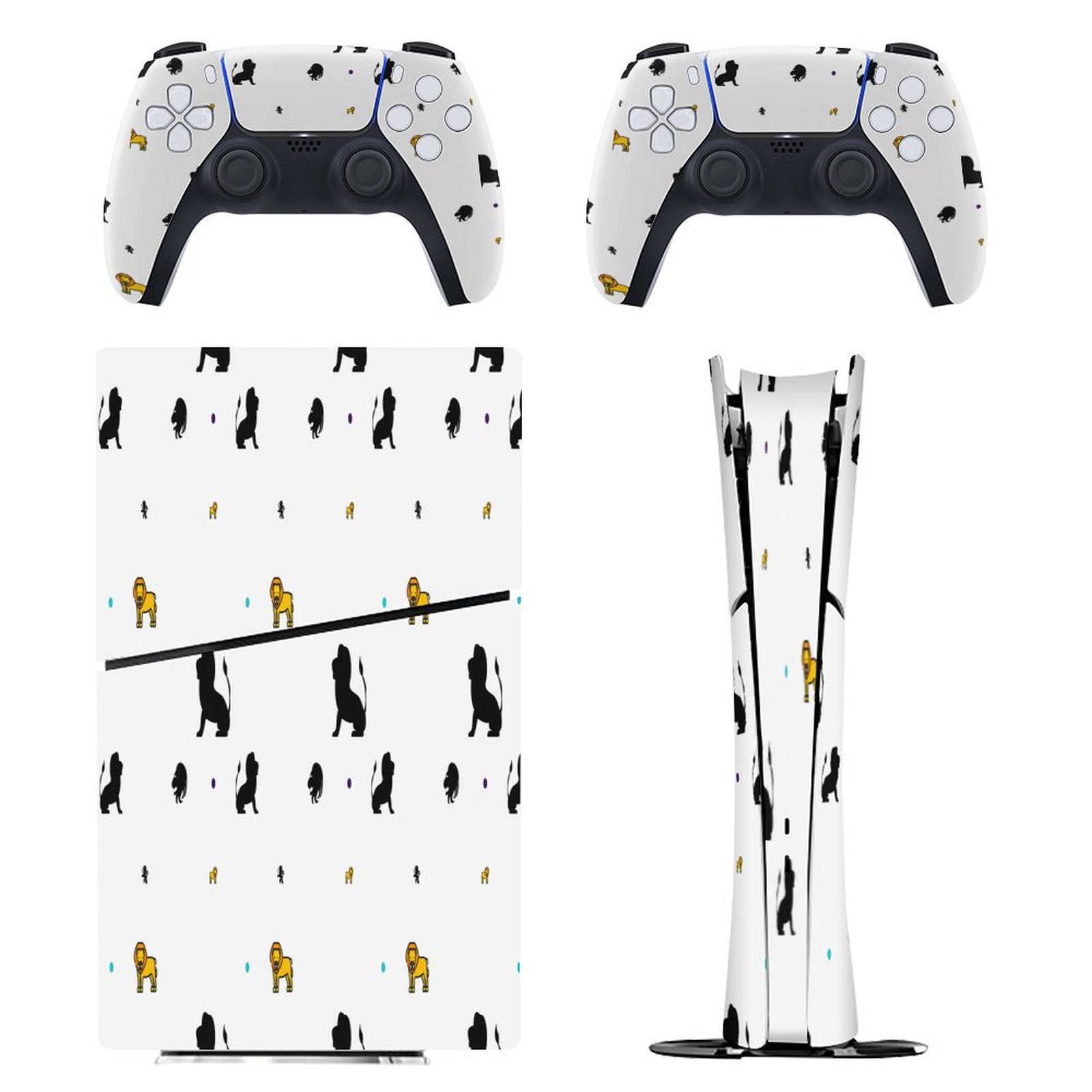 Lion Background PS5/PS5 Slim Digital Disc Skin Sticker For Console And ...