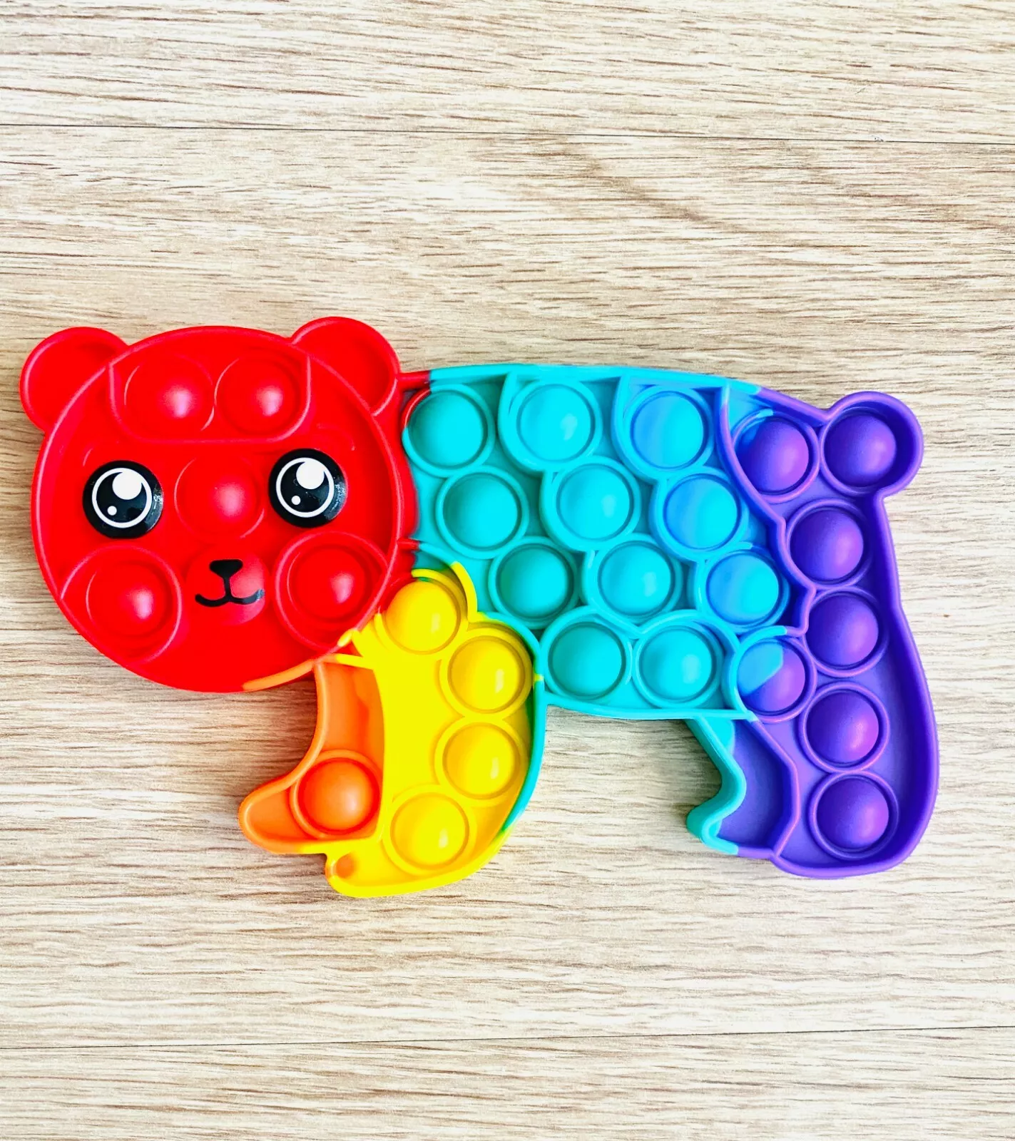 Lion, Bear, Fox 3 Pack Push Bubble Poppers Fidget Toys, Silicone ...