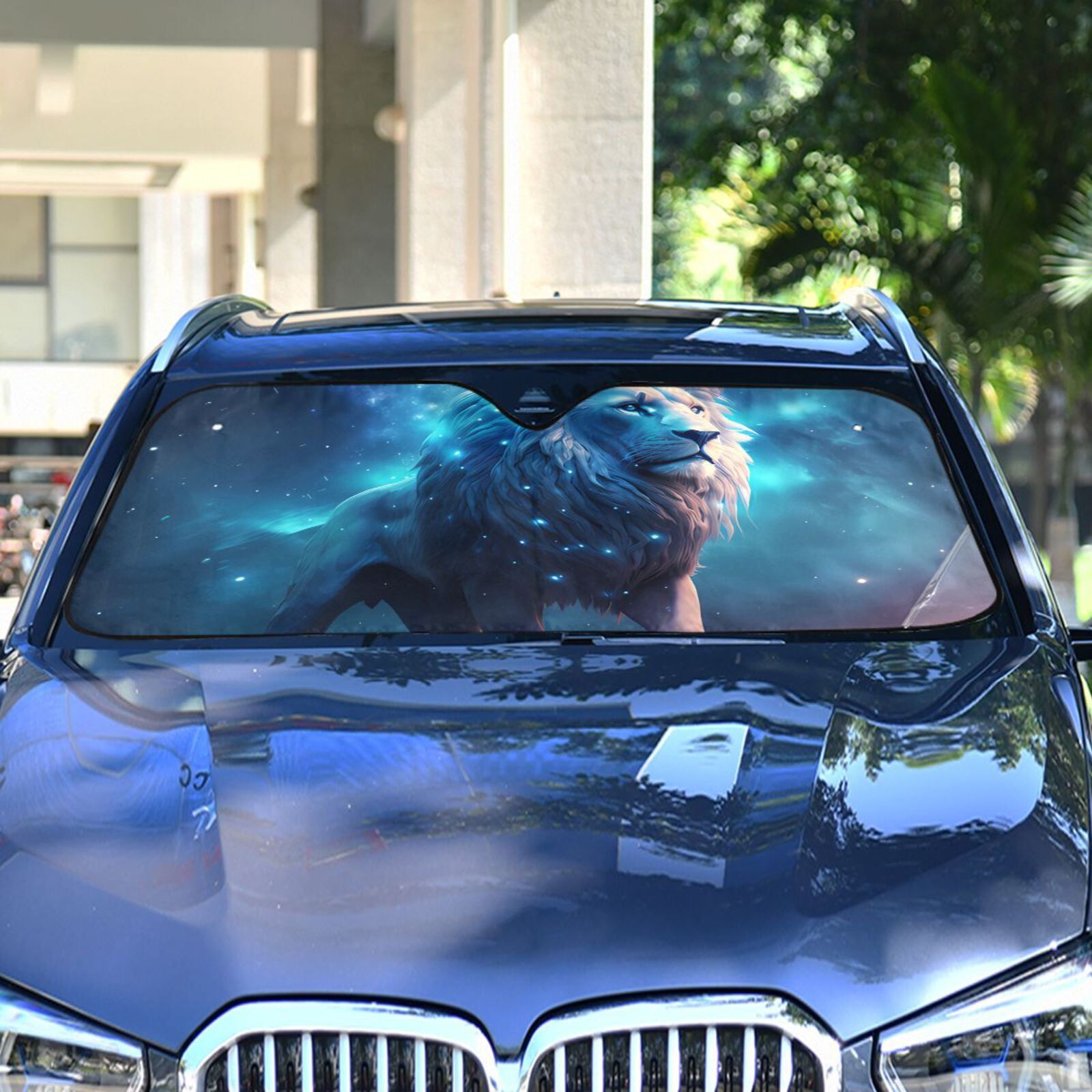 Lion Beast Automotive Front Car Windshield Sun Shade Reflector Foldable ...
