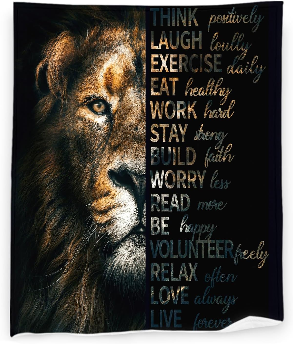 Lion Blanket African Wildlife Animal King Super Soft Bedding Fleece ...