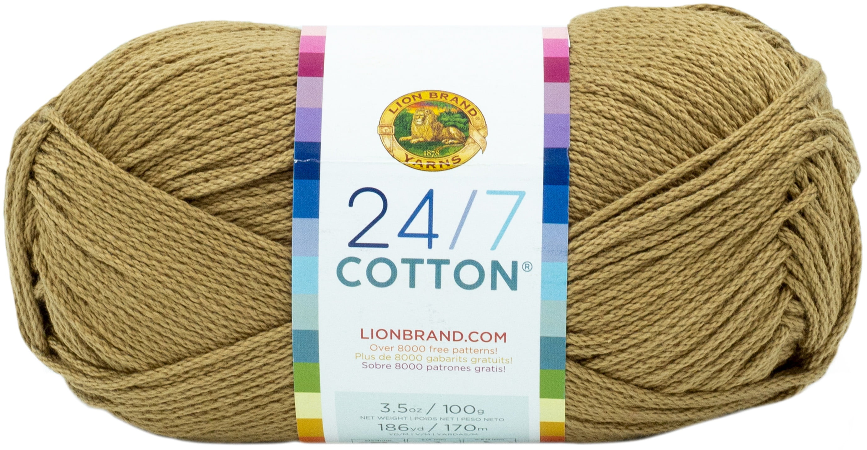Lion Brand 24/7 Cotton Yarn-Hay Bale - Walmart.com