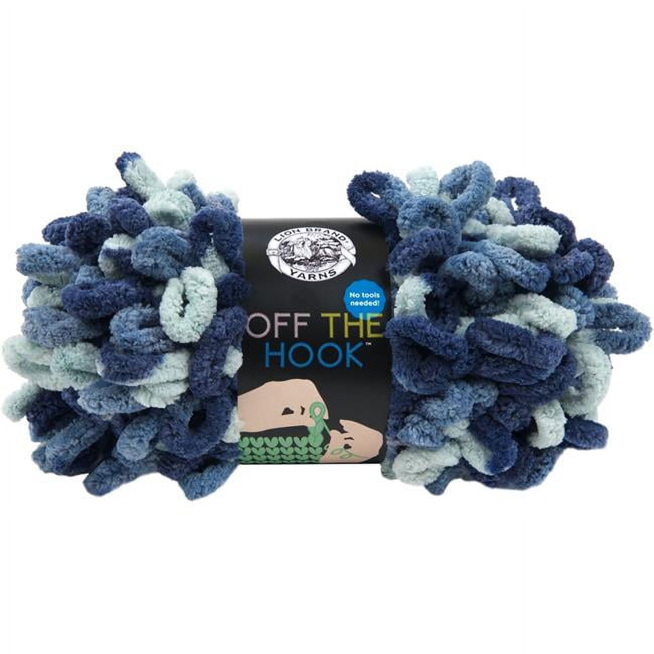 Lion Brand Off The Hook Yarn-Blue Sapphire - Walmart.com