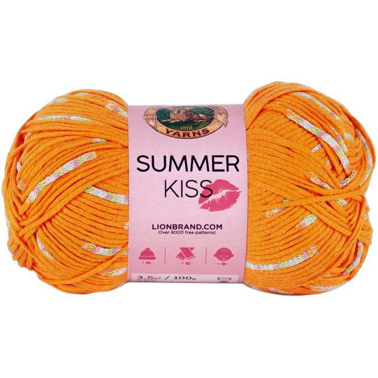Lion Brand 522-133 Mango - Yarn Summer Kiss - Walmart.com