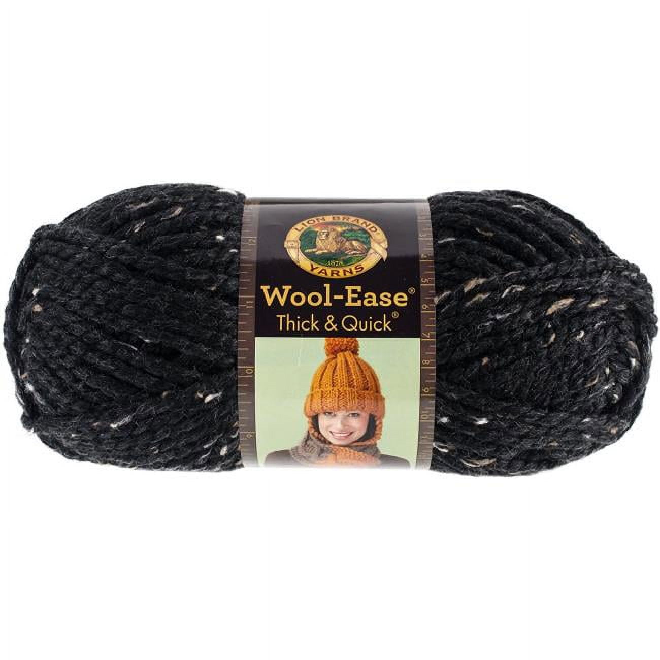 Lion Brand 640-155 Wool-Ease Thick & Quick Yarn, Obsidian - Walmart.com