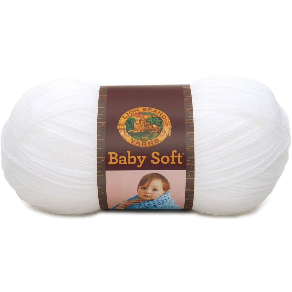 Lion Brand Baby Soft Yarn-White - Walmart.com