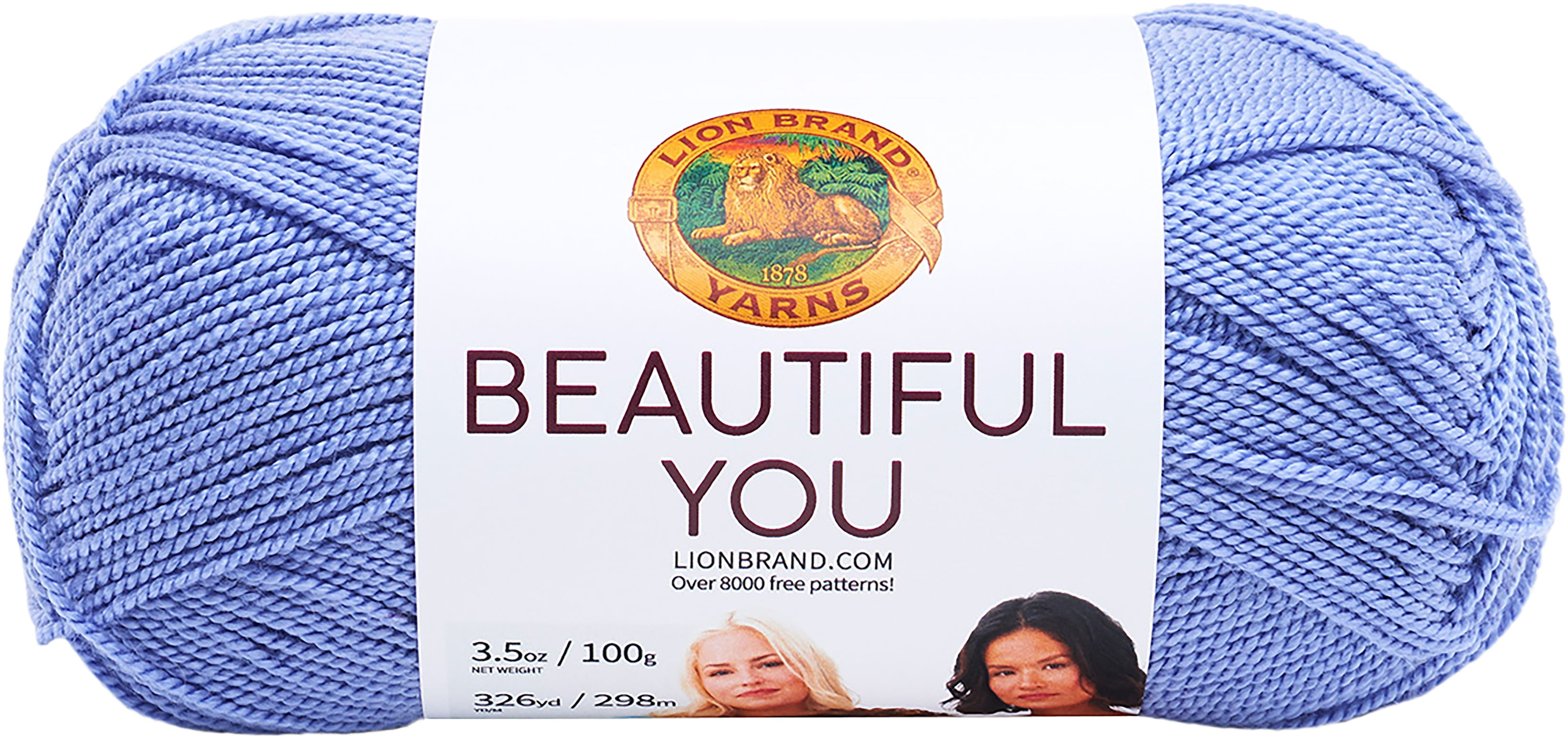 Lion Brand Beautiful You Yarn - Deep Periwinkle - Walmart.com