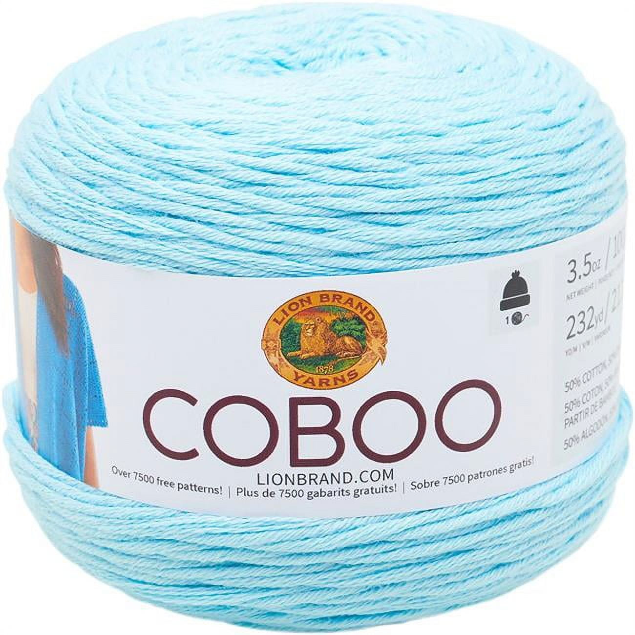 Lion Brand Coboo Yarn-Ice Blue - Walmart.com