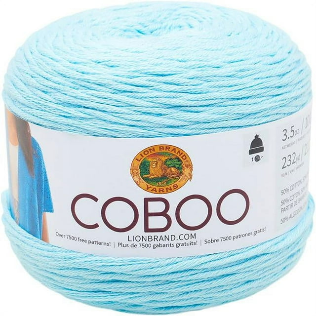 Lion Brand Coboo Yarn-Ice Blue - Walmart.com
