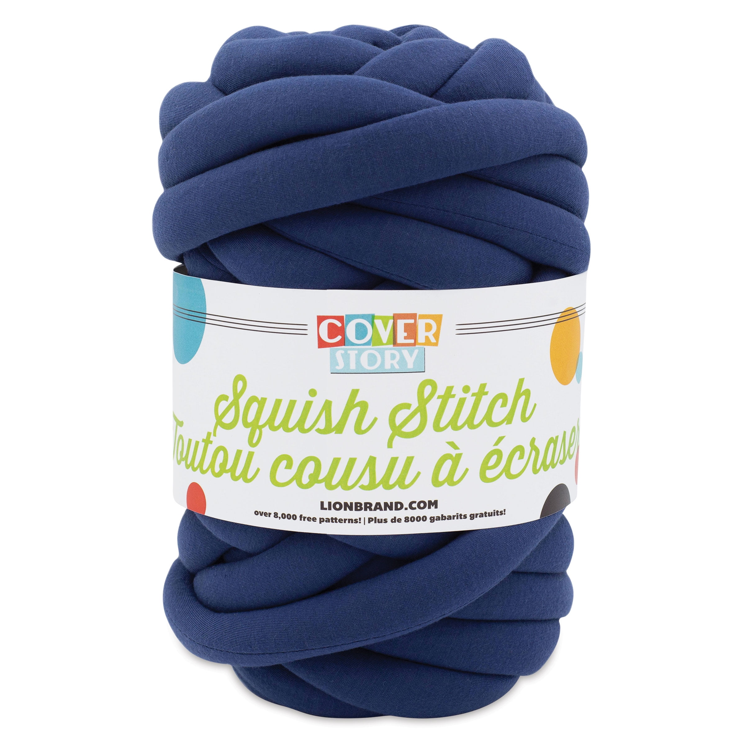Lion Brand Cover Story Squish Stitch Yarn - Navy Peony, 26 yards ...