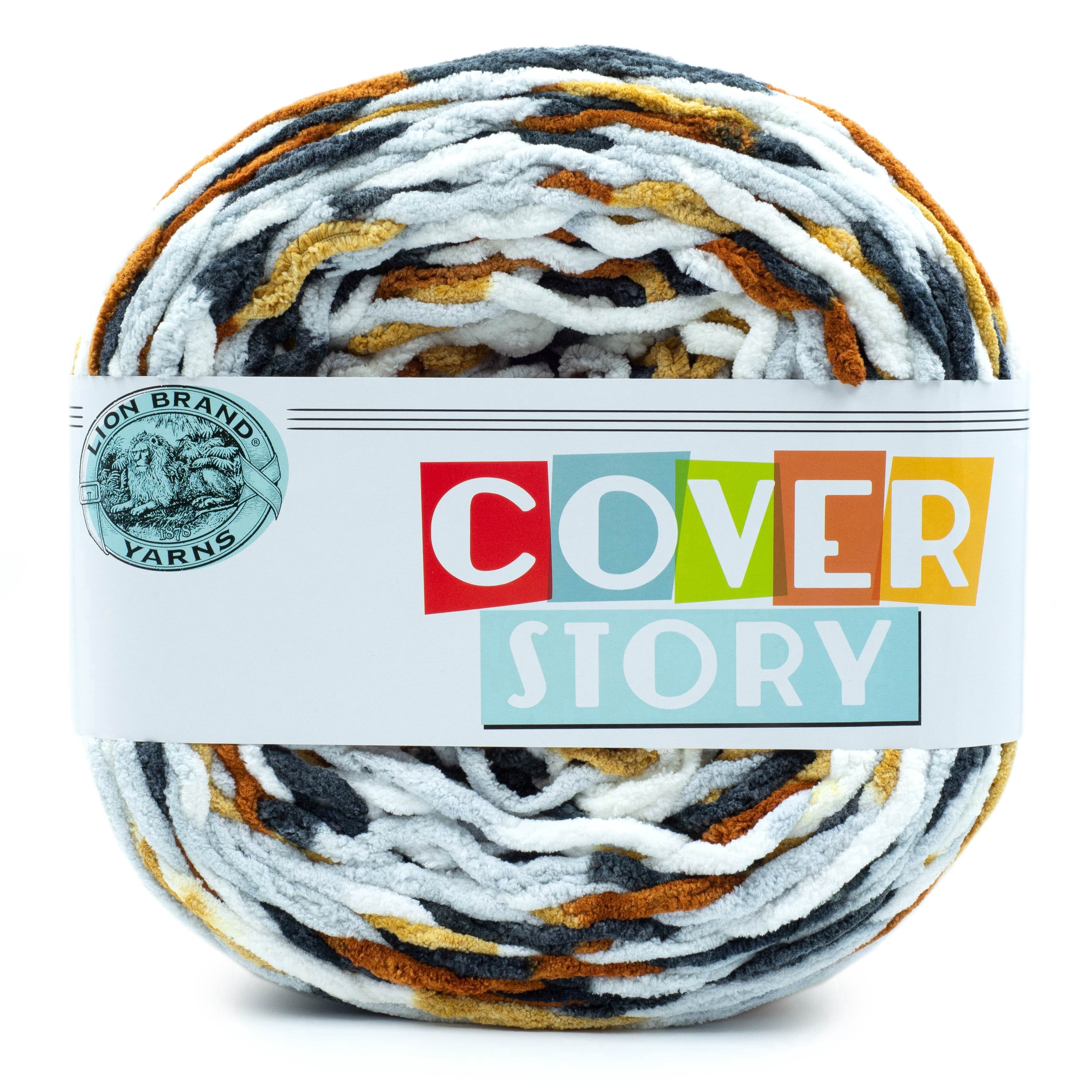 "Lion Brand Cover Story Yarn, Super Bulky Chenille Polyester ...