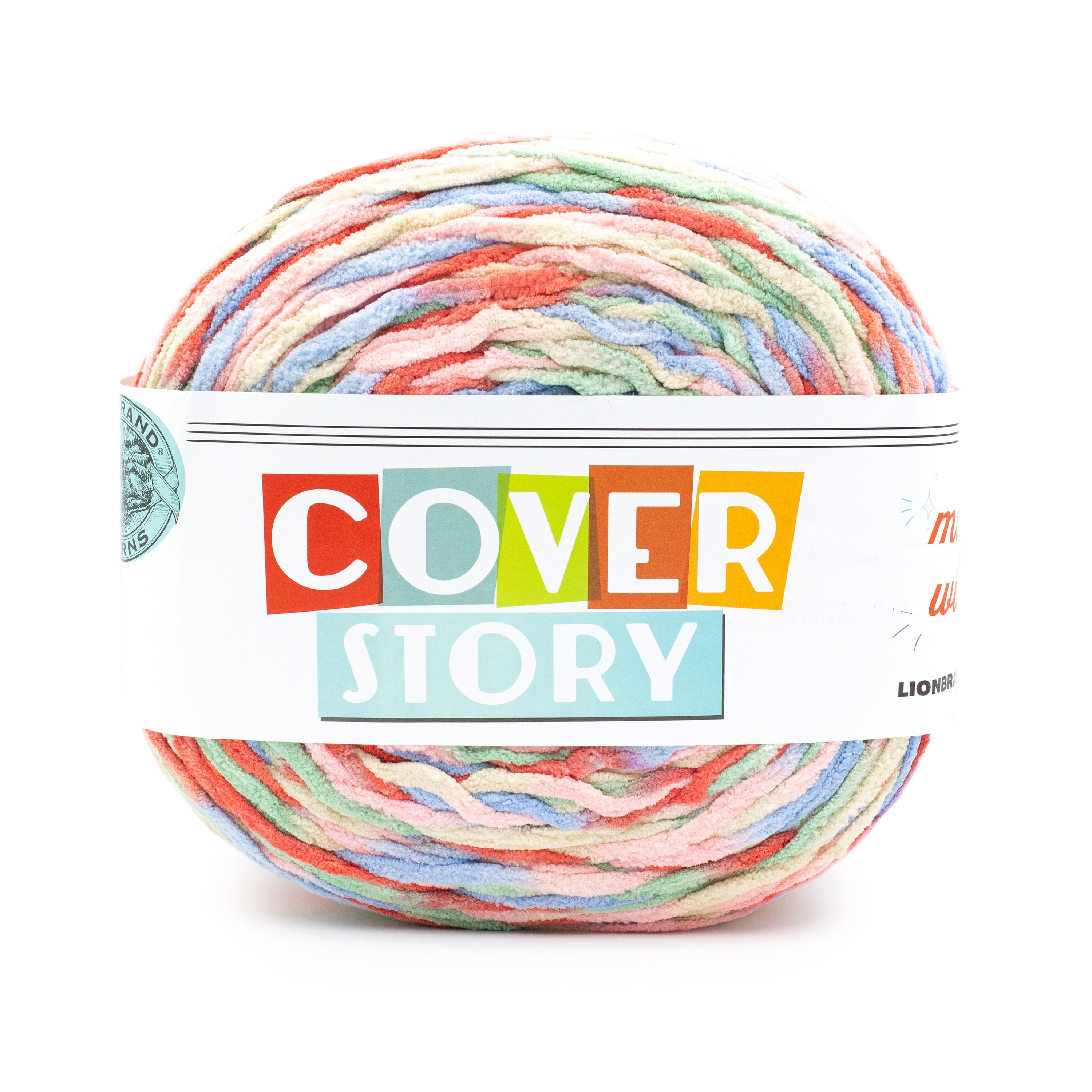 Lion Brand Cover Story Yarn, Super Bulky Chenille, 100% Polyester ...
