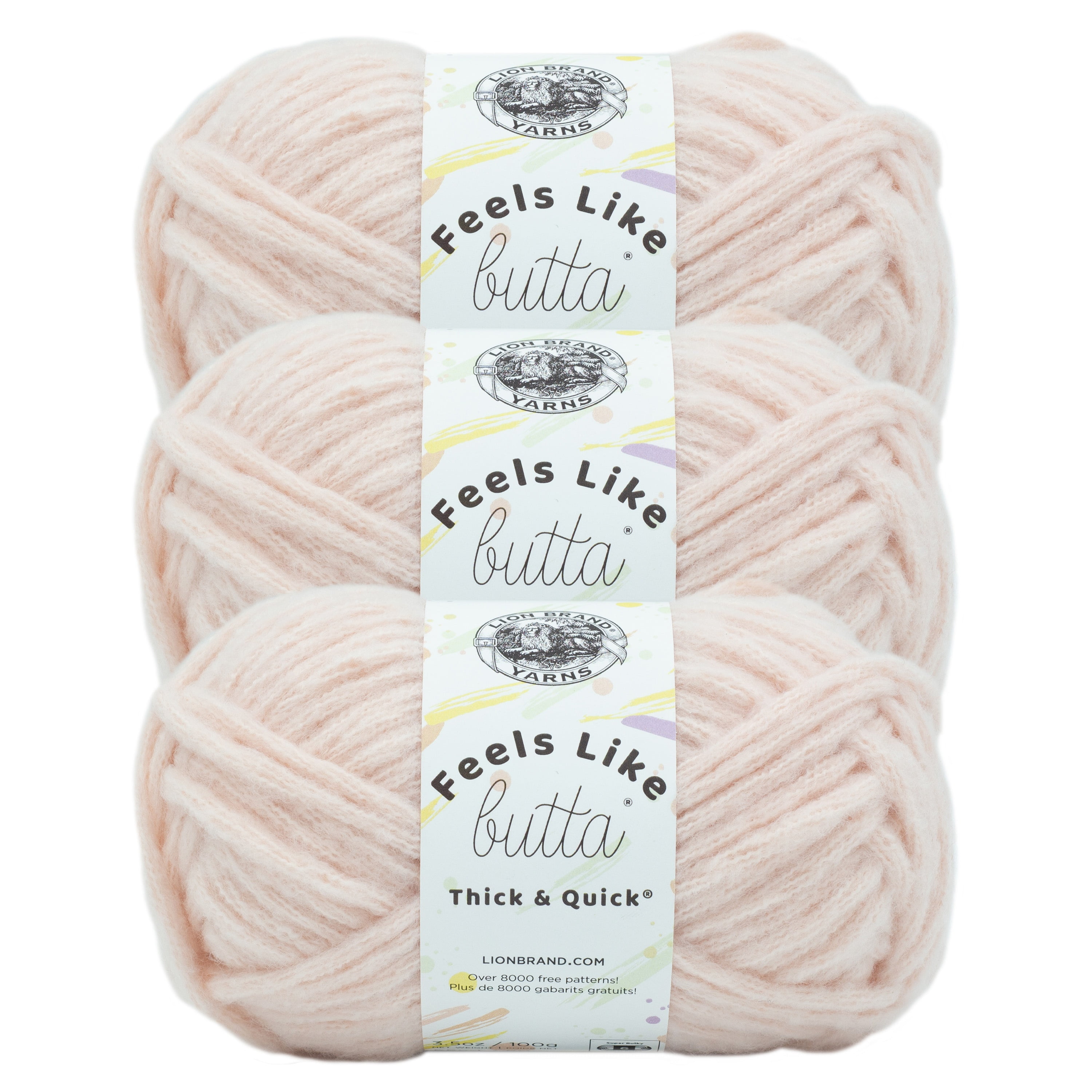 Lion Brand Feels Like Butta Thick & Quick Yarn-Peach Blush - Walmart.com