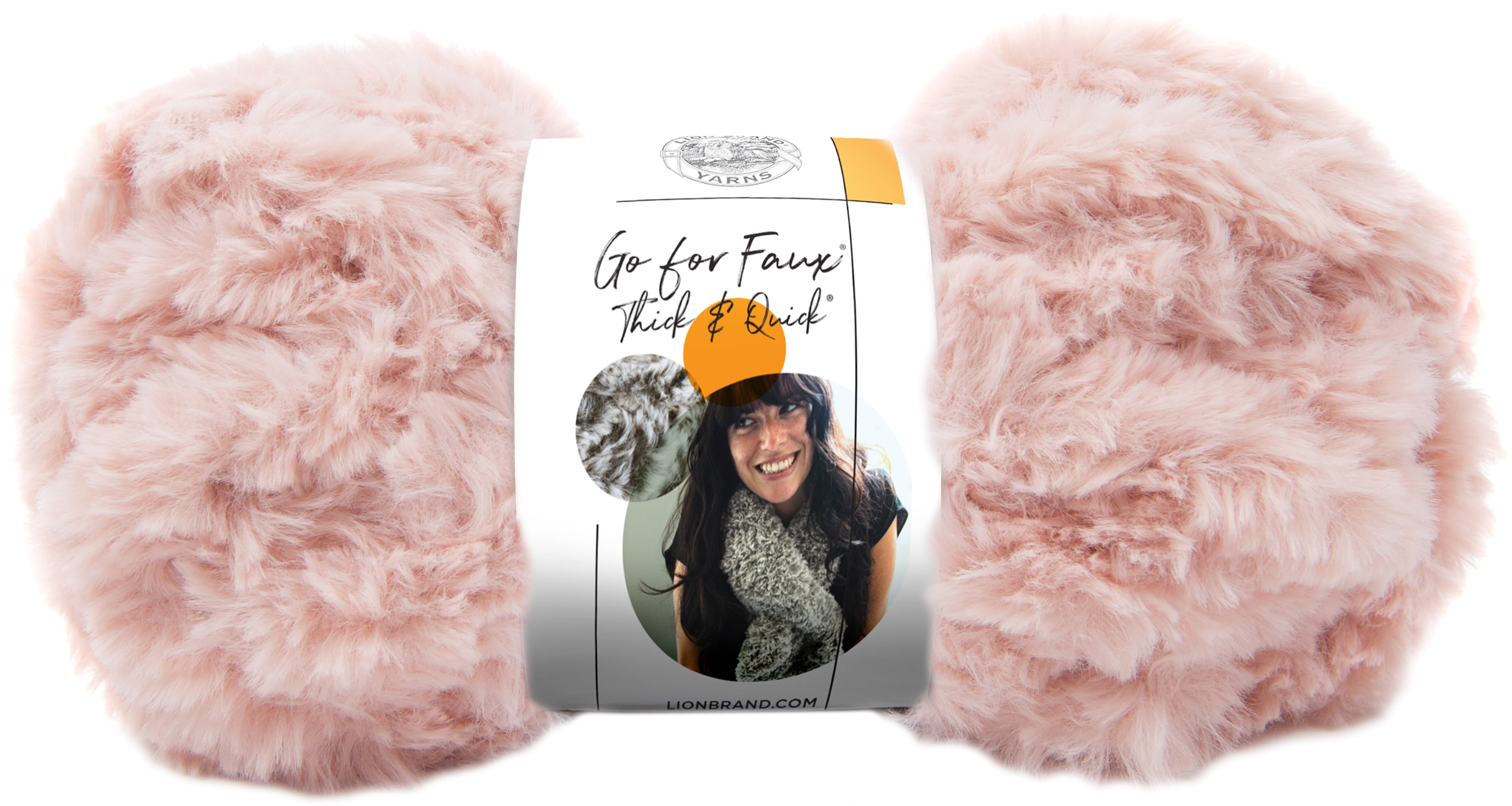 Lion Brand Go For Faux Thick & Quick Yarn-Pink Poodle - Walmart.com