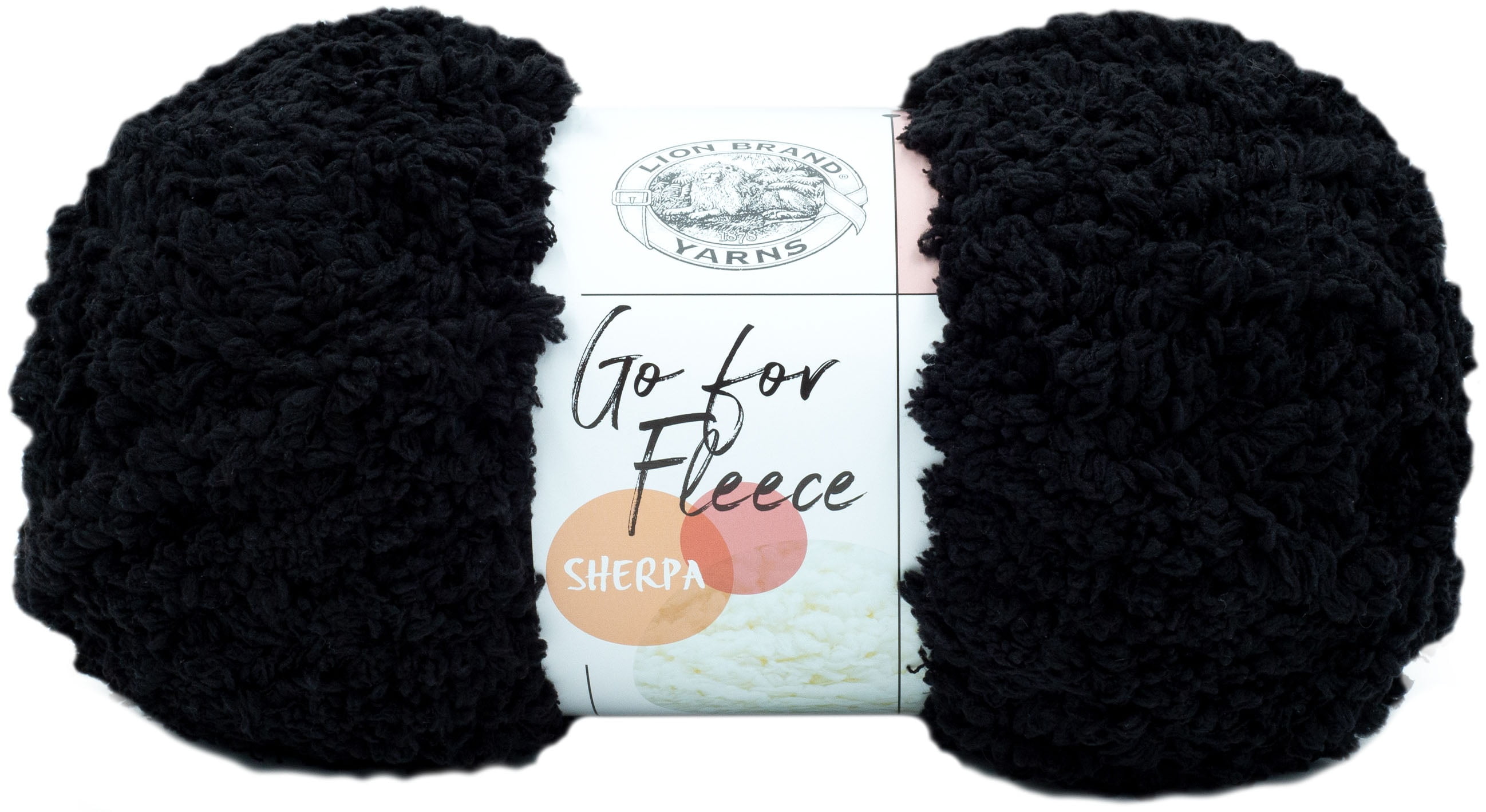 Lion Brand Go For Fleece Sherpa Yarn-Black - Walmart.com