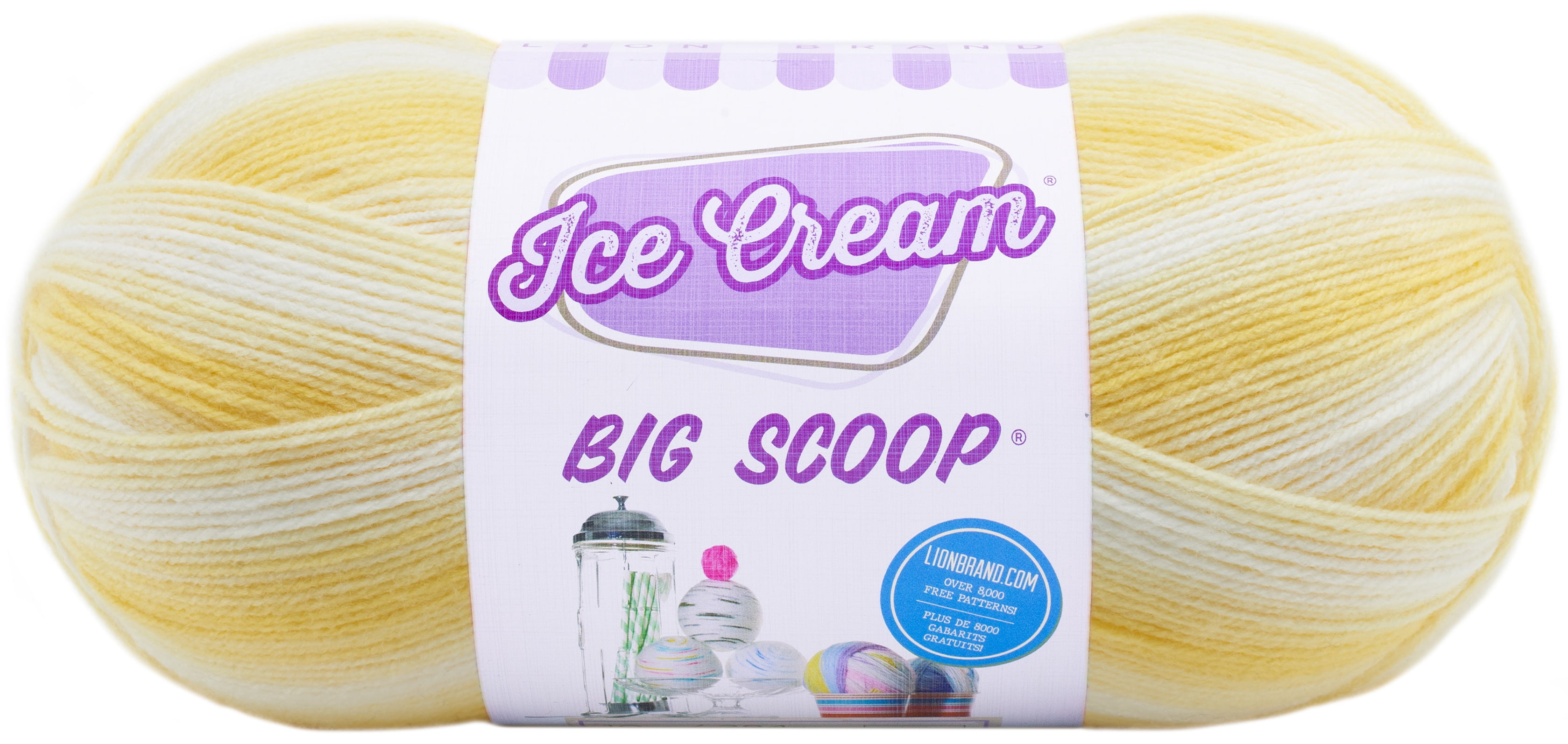 Lion Brand Ice Cream Big Scoop Yarn-Lemon Meringue - Walmart.com