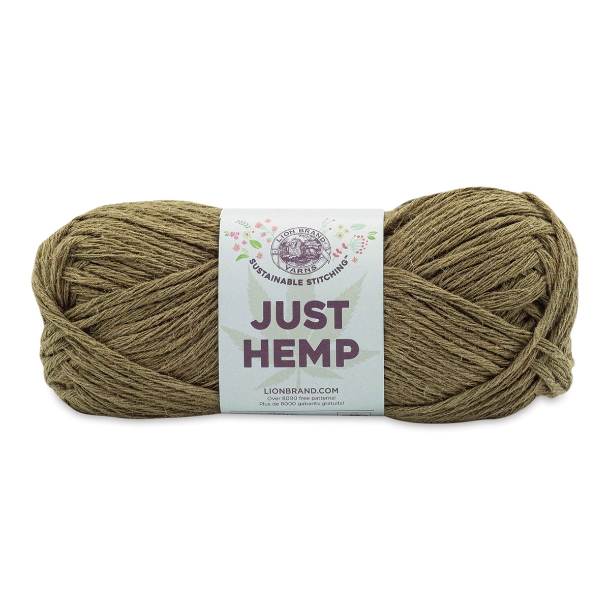 Lion Brand Just Hemp Yarn - Olive, 93 yards - Walmart.com