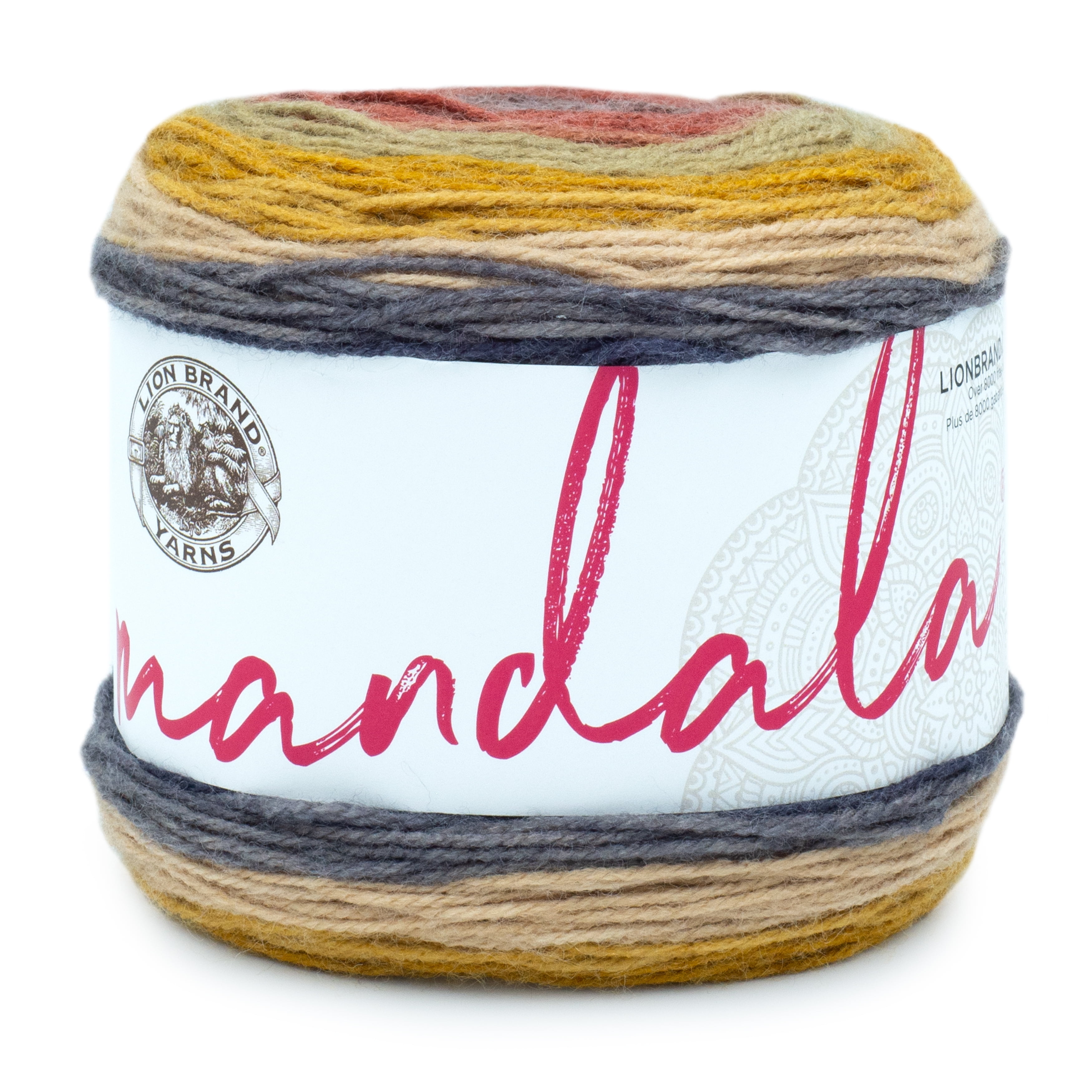 Lion Brand Yarn Mandala Centaur Self-Striping Light Acrylic Multi-color ...