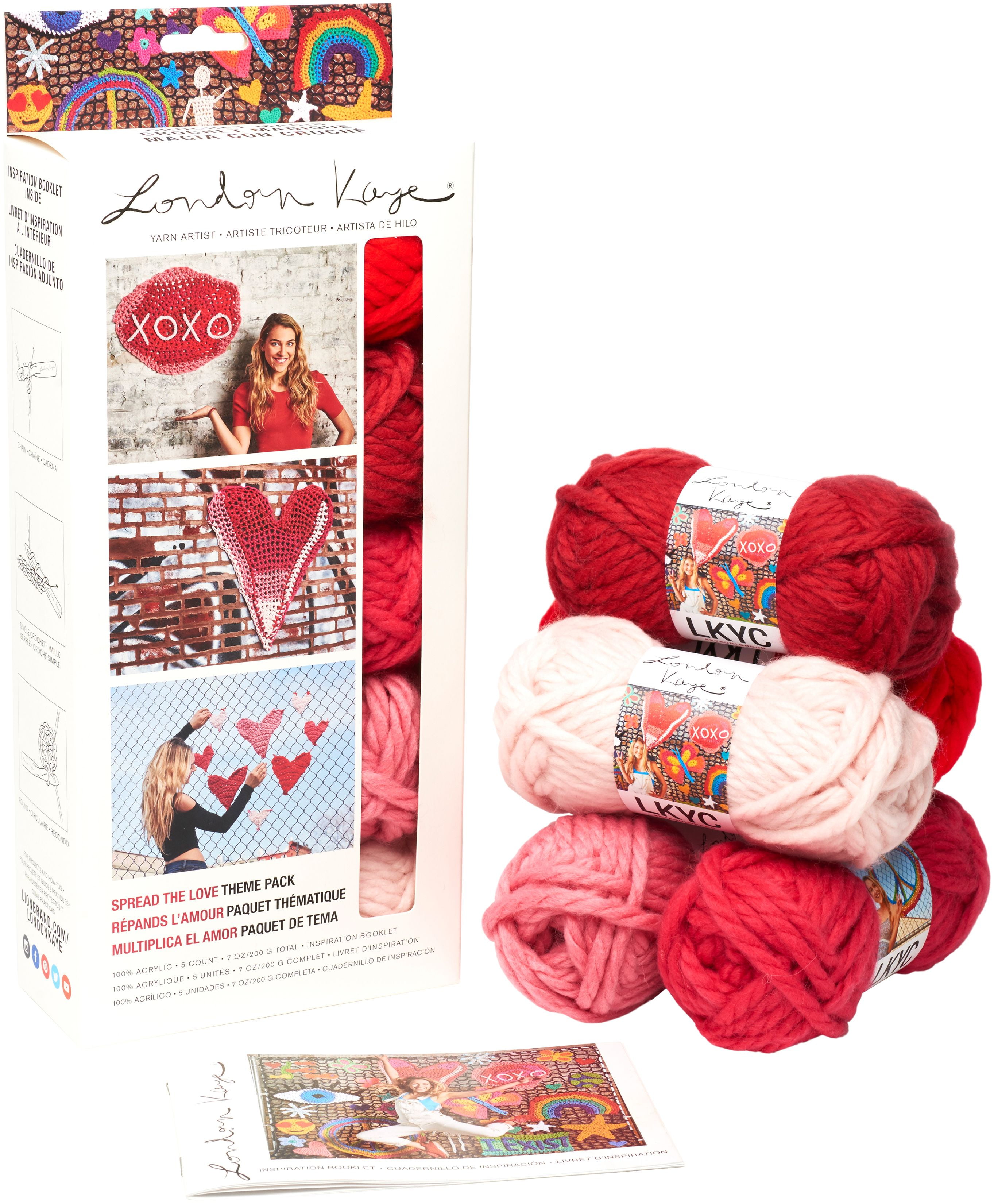 Lion Brand London Kaye Yarn Kit-Spread The Love - Walmart.com