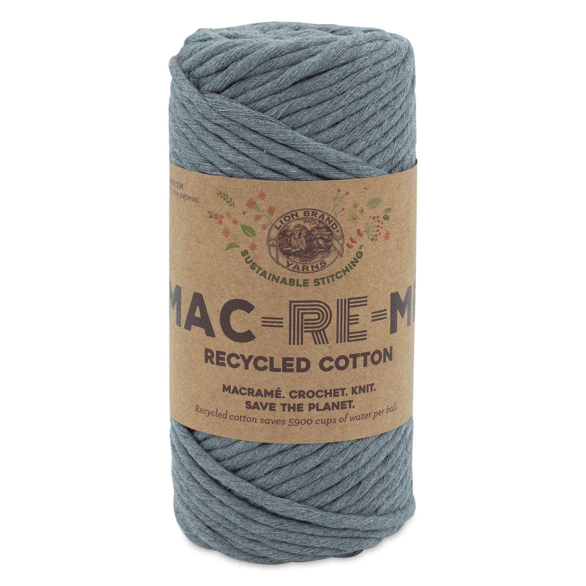 Lion Brand Mac-Re-Me Yarn-Charcoal - Walmart.com