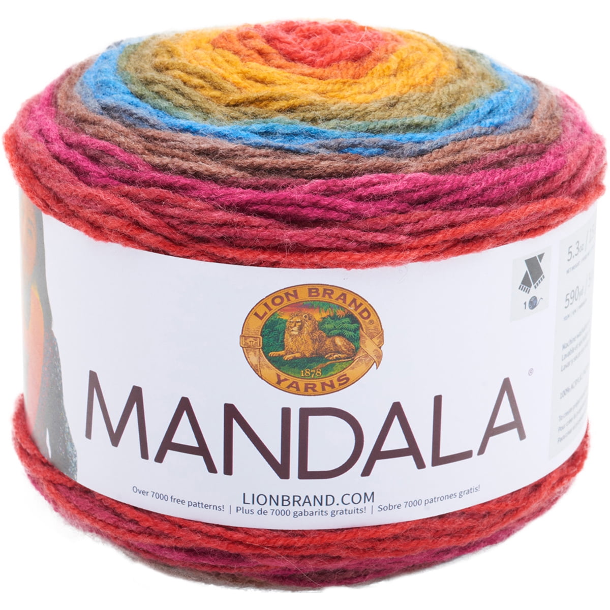 Lion Brand Mandala Fashion Yarn, Chimera, 100% Acrylic, Machine ...