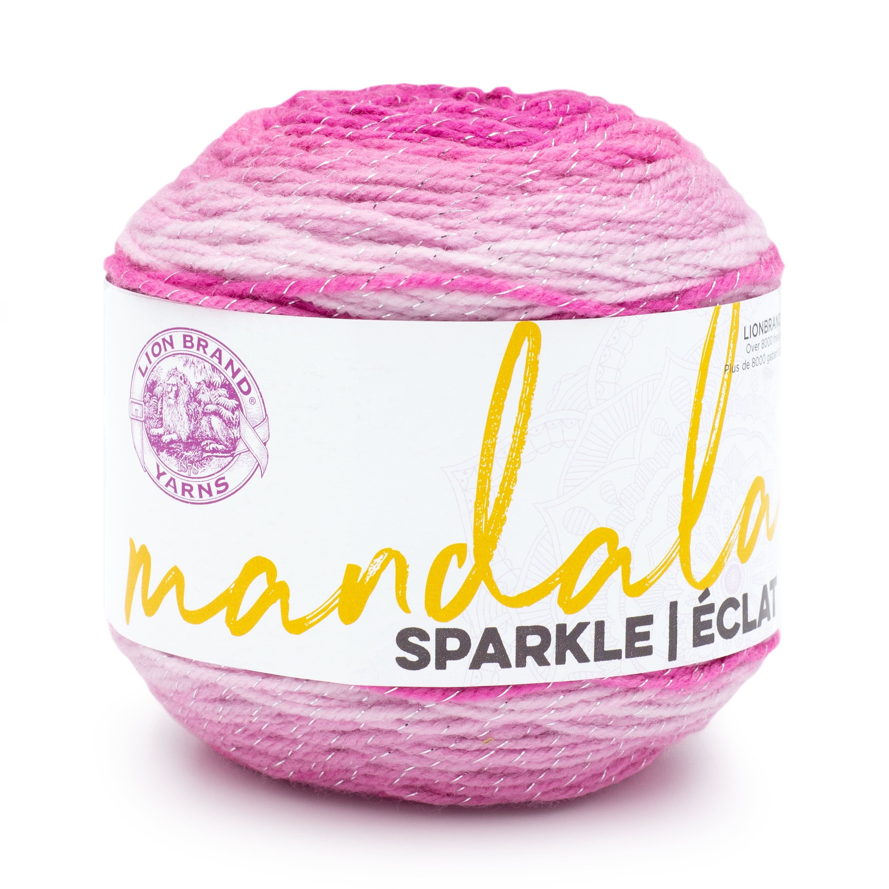 Lion Brand Yarn Mandala Sparkle Aries Light Acrylic Self-Striping Multi ...