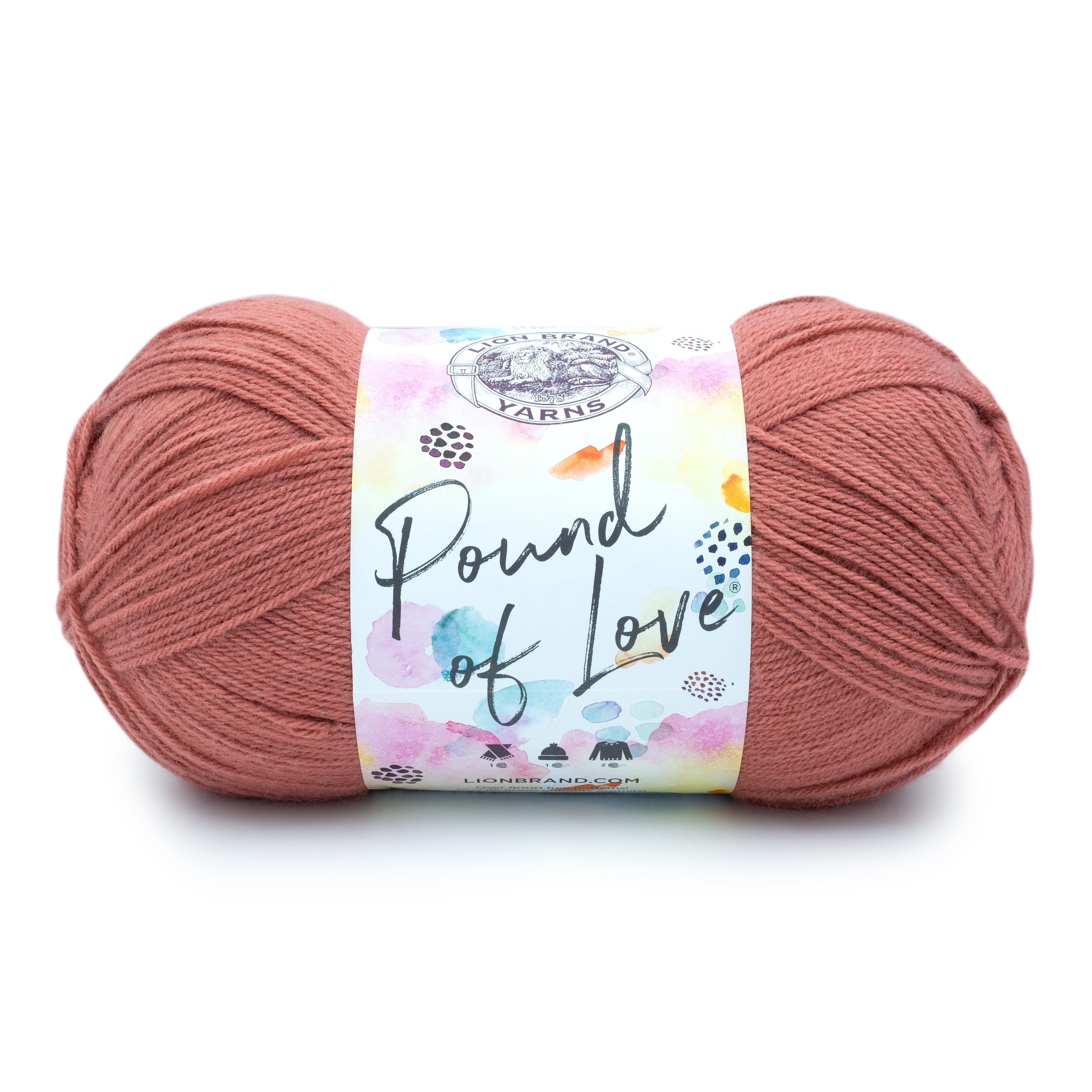 Lion Brand Pound of Love Yarn, Worsted Weight Acrylic, 1020 Yards ...