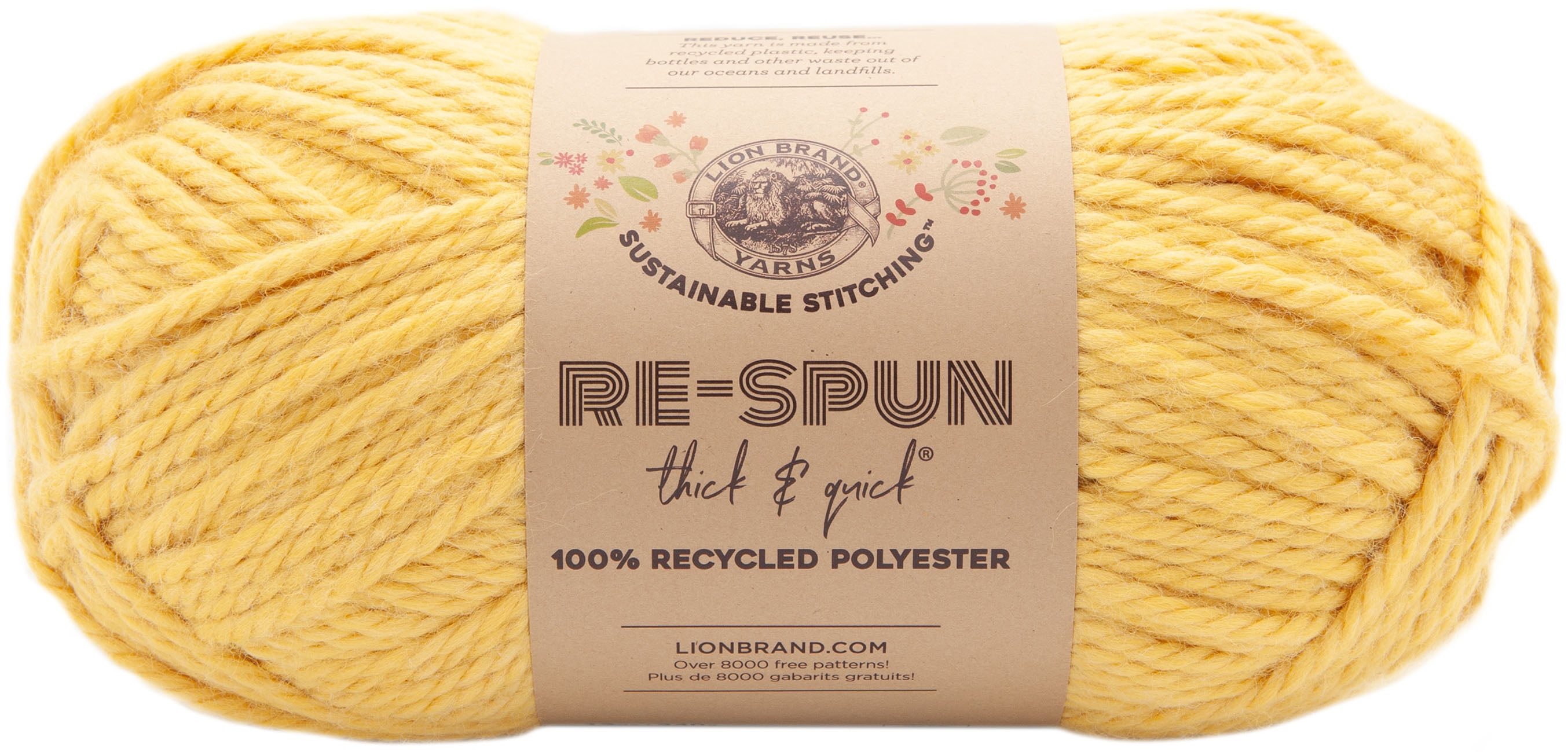 Lion Brand Re-Spun Thick & Quick Yarn-Sunshine - Walmart.com