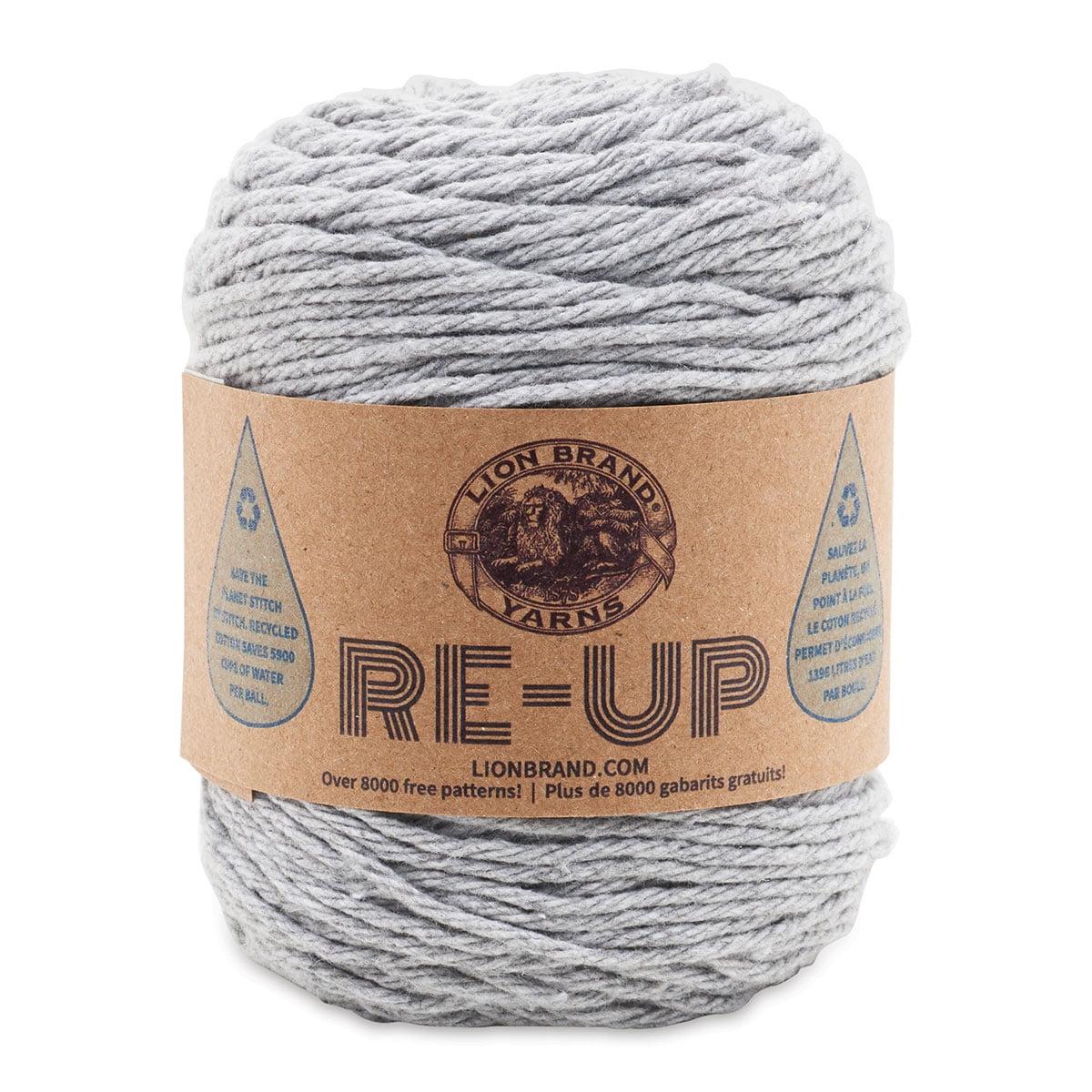 Lion Brand Re-Up Yarn - Grey - Walmart.com