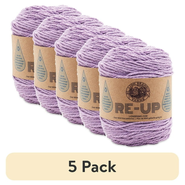 (5 pack) Lion Brand Re-Up Yarn - Lilac - Walmart Business Supplies