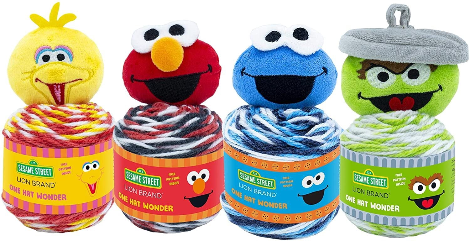 Lion Brand® Sesame Street Crochet One Hat Wonder 4-Pack Yarn - Walmart.com