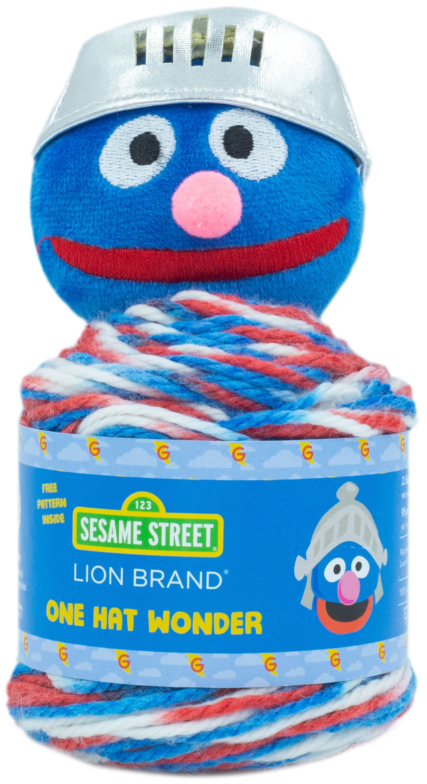 Lion Brand Sesame Street One Hat Wonder Yarn-Super Grover - Walmart.com