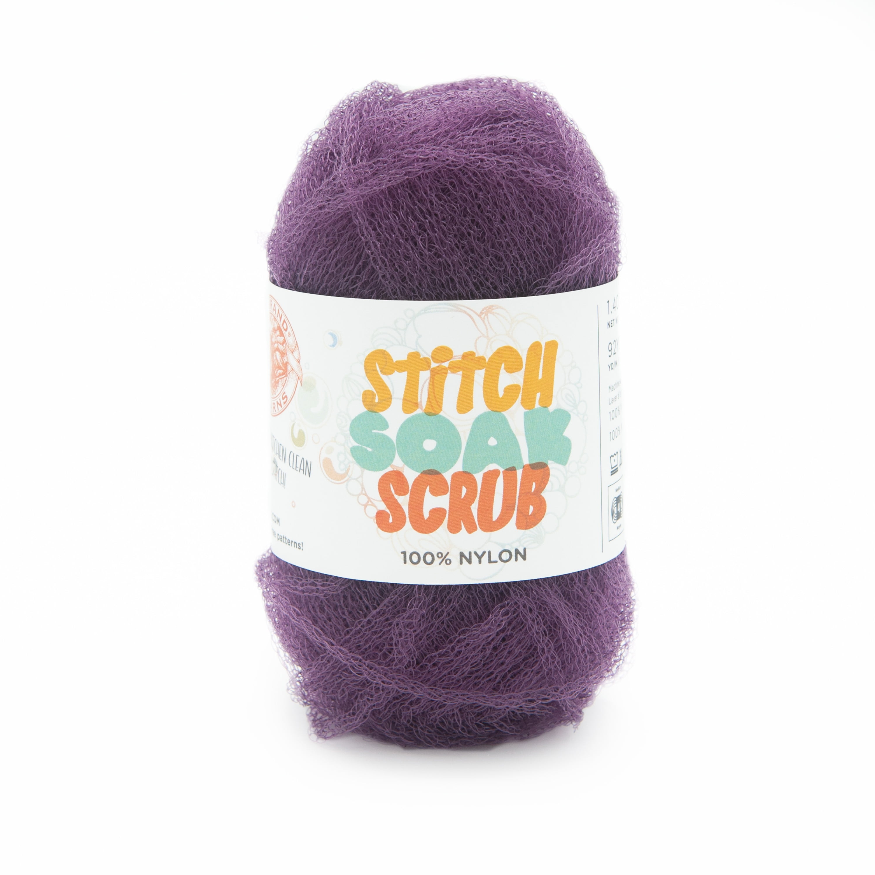 Lion Brand Stitch Soak Scrub Yarn-Plum - Walmart.com