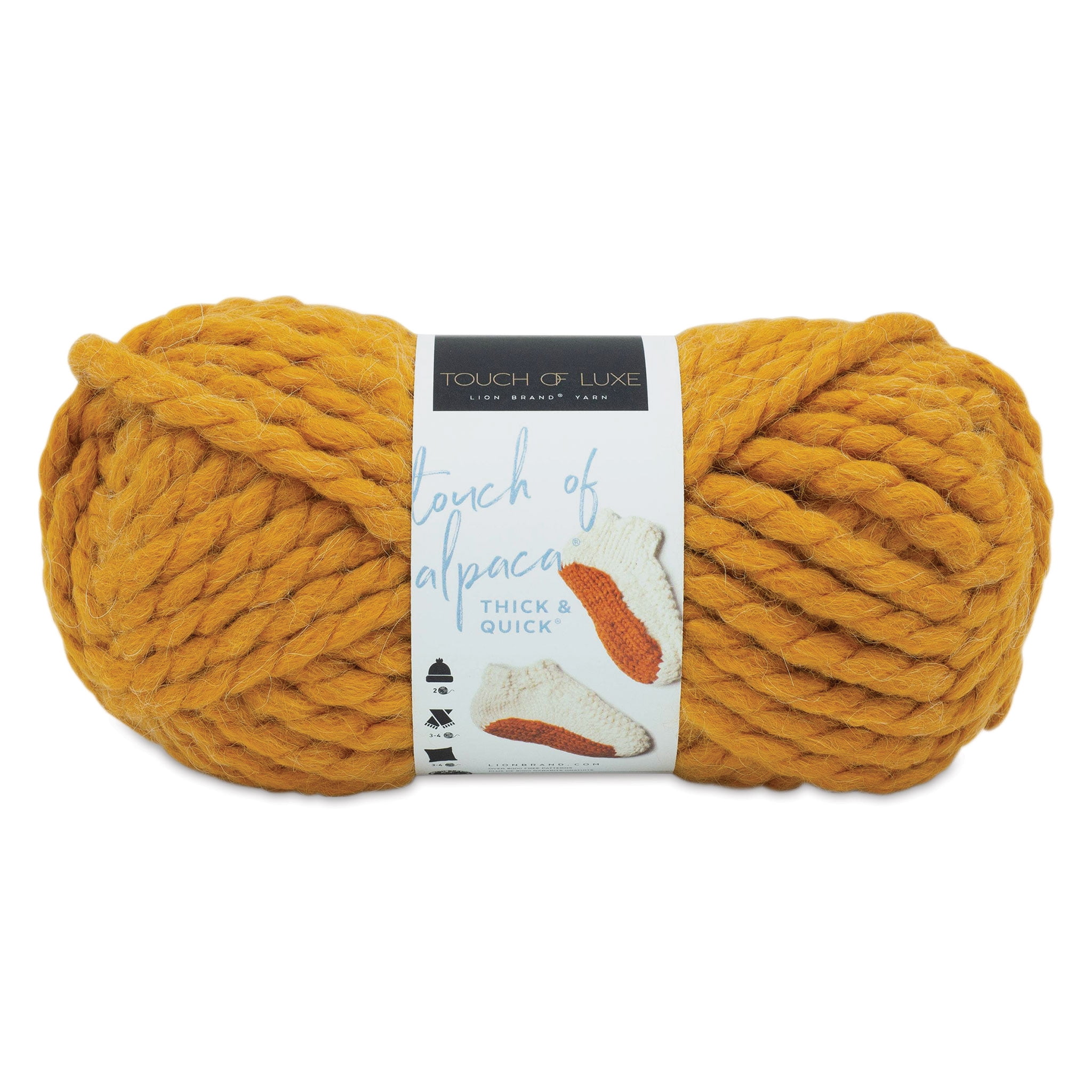 Lion Brand Touch of Alpaca Thick & Quick Yarn - Mango Chutney, 44 yds ...