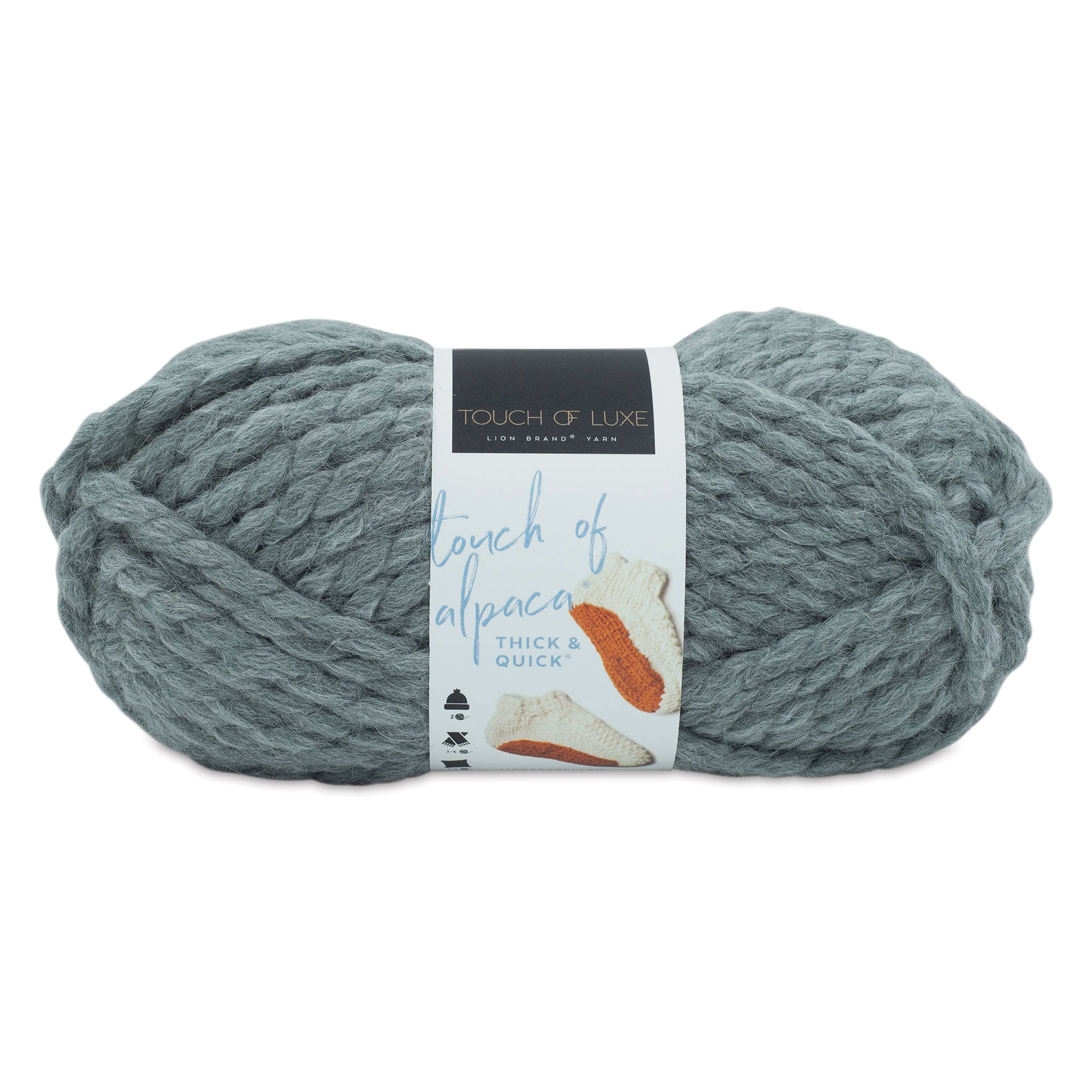 Lion Brand Touch of Alpaca Thick & Quick Yarn - Shadow, 44 yds ...