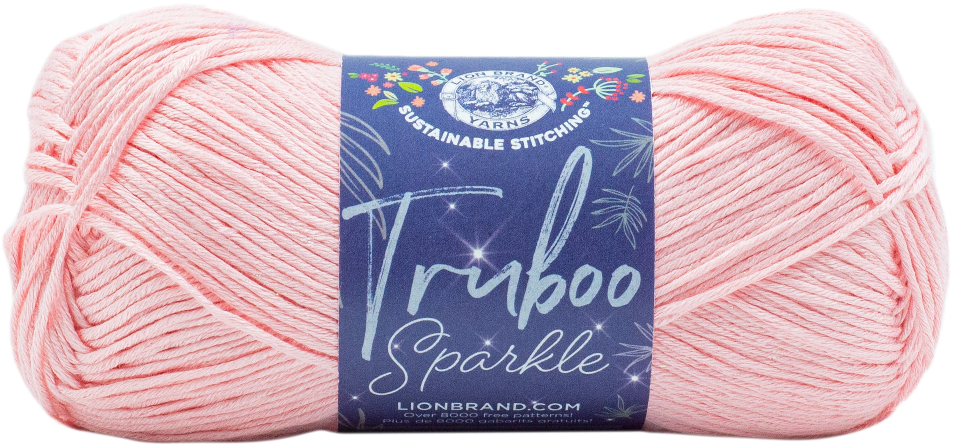 Lion Brand Truboo Sparkle Yarn-Blush - Walmart.com