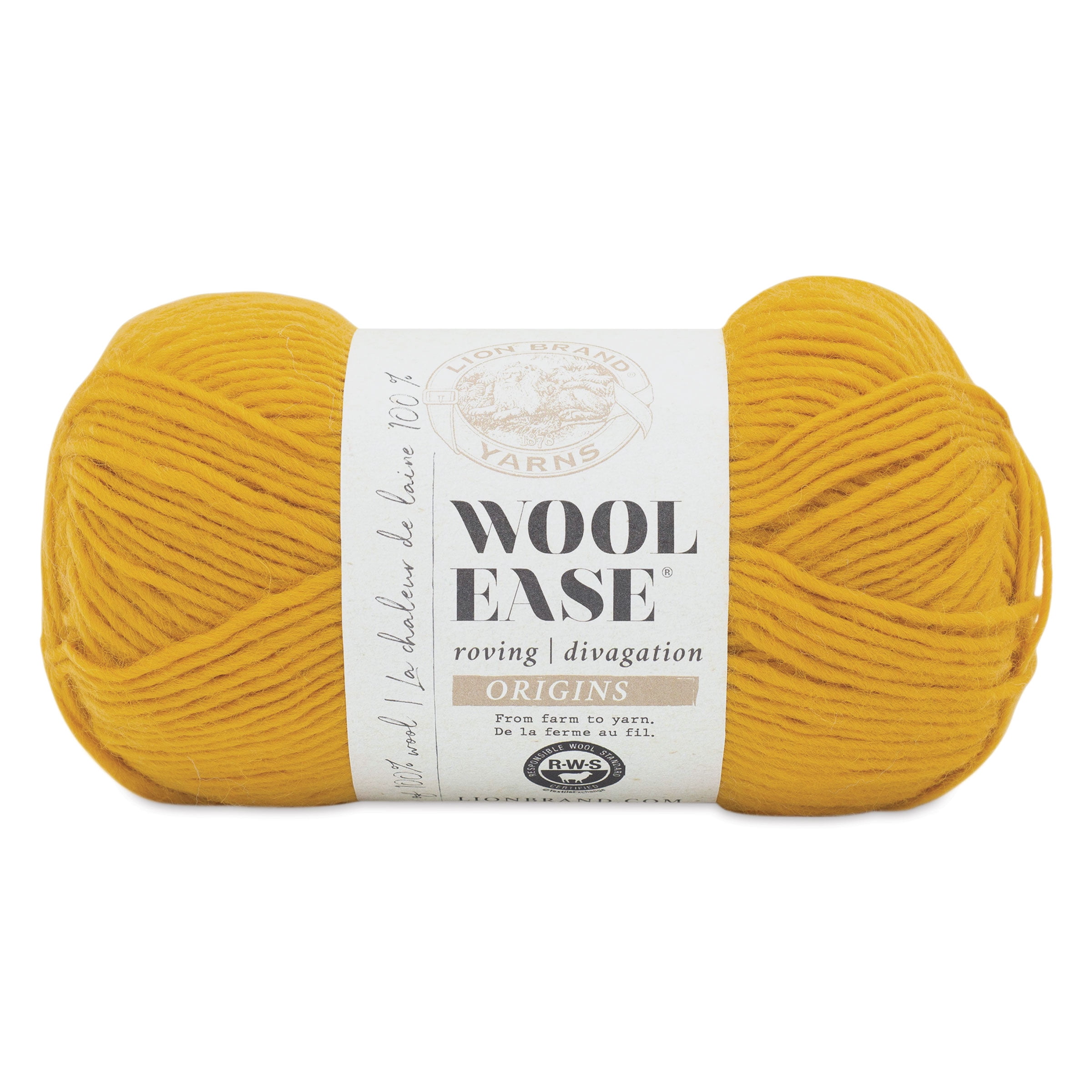 Lion Brand Wool-Ease Roving Origins Yarn-Goldenrod - Walmart Business Supplies