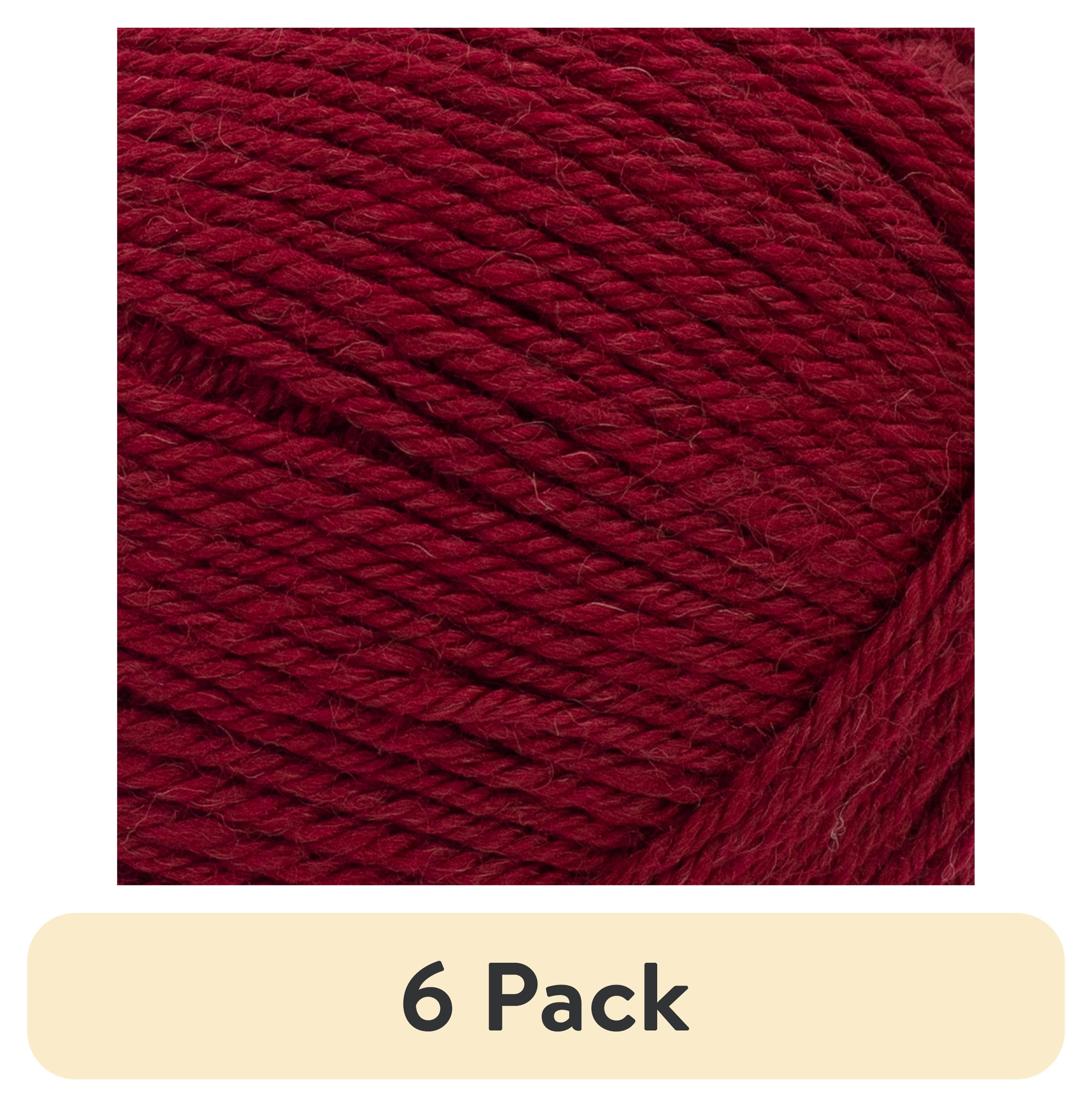 (6 pack) Lion Brand Wool Ease T&Q Recycled Yarn, Burgundy, 6oz ...