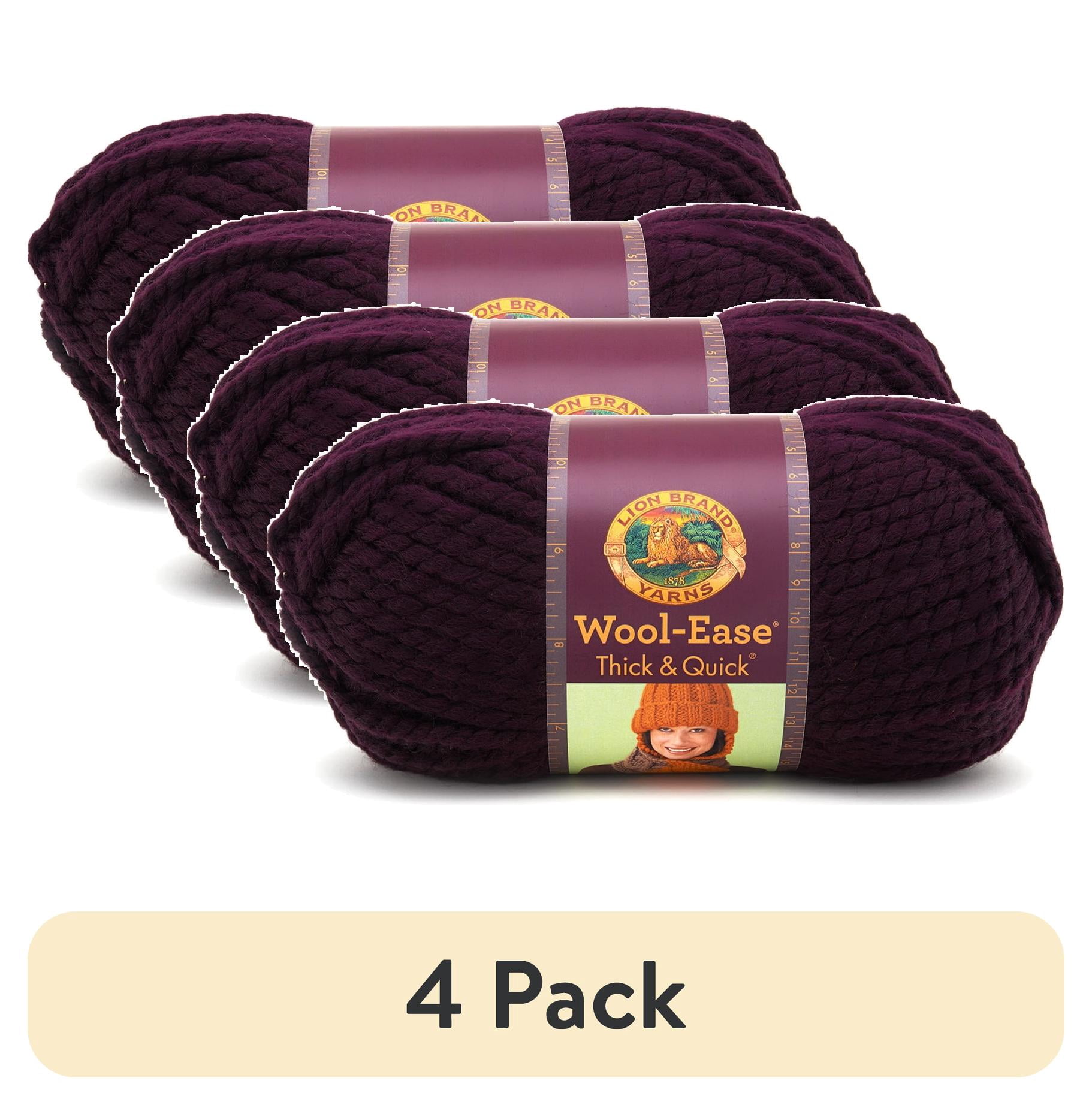 (4 pack) Lion Brand Wool-Ease Thick & Quick Super Bulky Acrylic Rayon ...