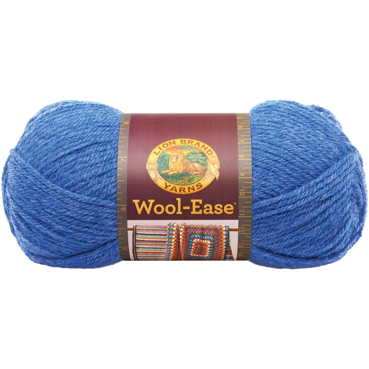 Lion Brand Wool-Ease Yarn - Blue Heather - Walmart.com