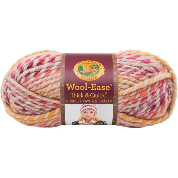 Lion Brand, Wool Thick & Quick Yarn, Spice Market Stripes, Bulky ...