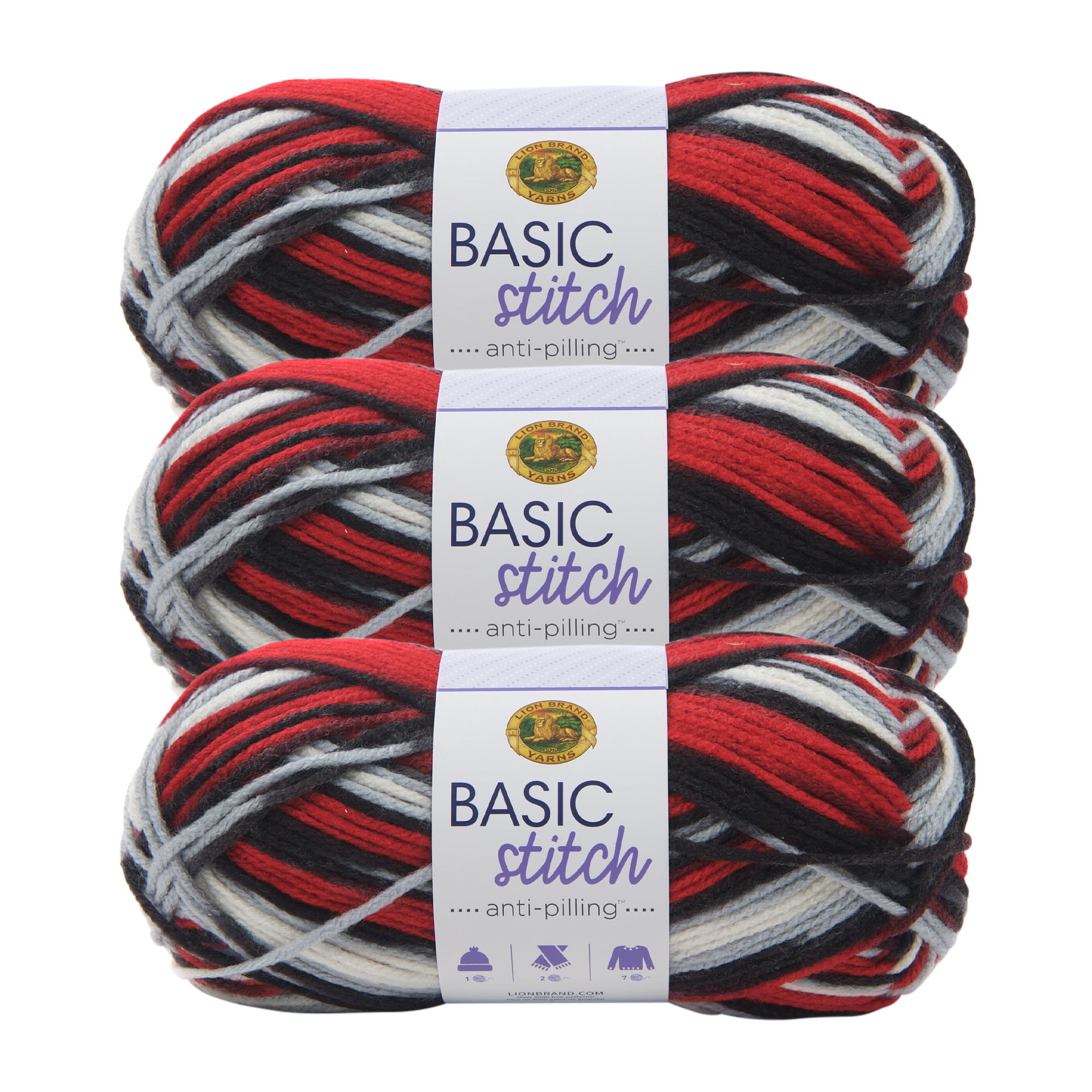 Lion Brand Yarn Basic Stitch Anti Pilling Buffalo Hill Medium Acrylic ...