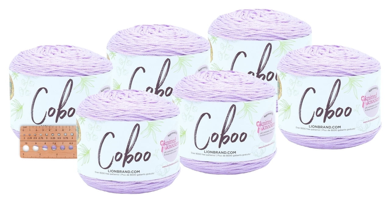 Lion Brand Yarn - Coboo - 6 Pack (Lilac) - Walmart.com
